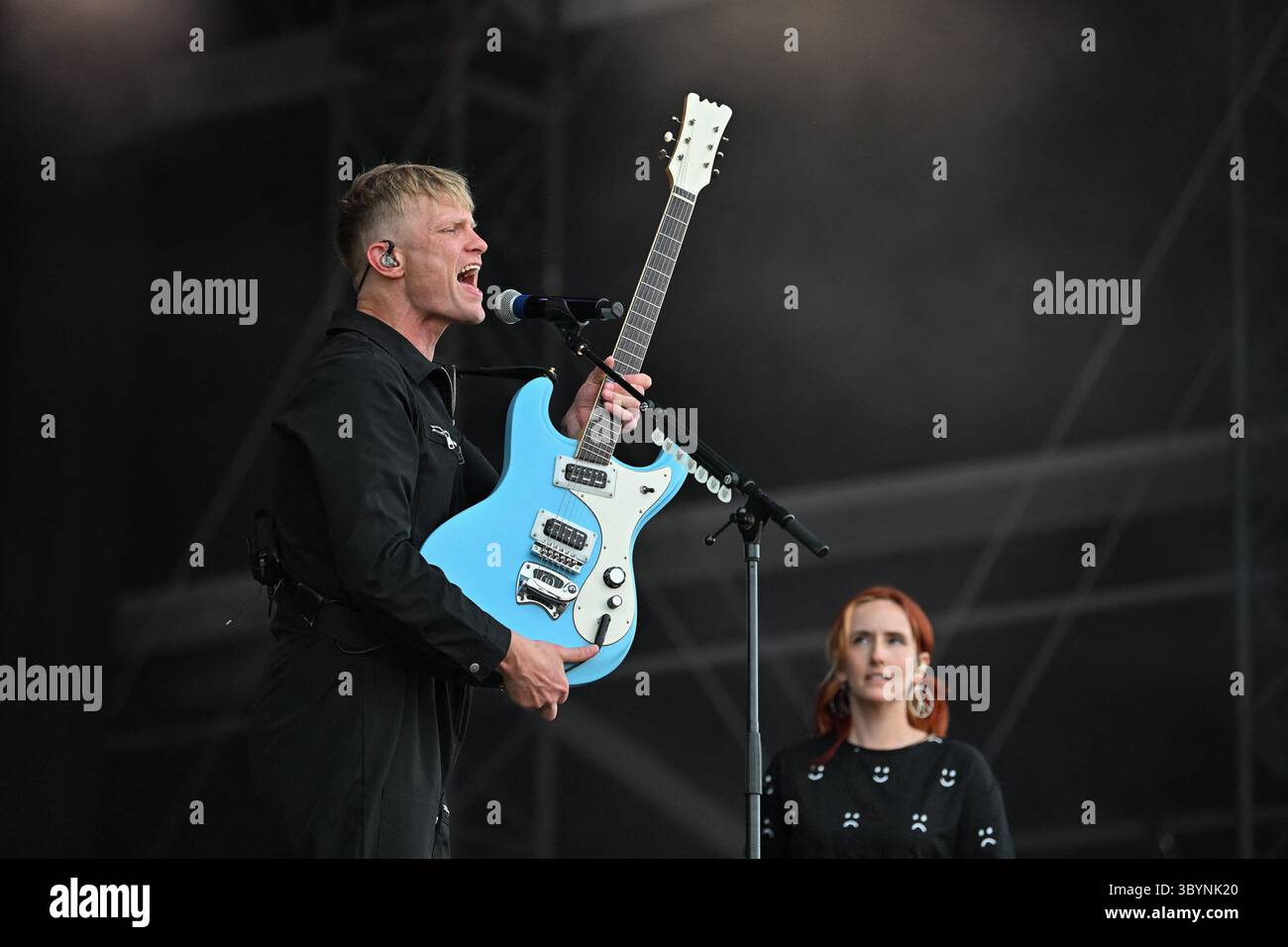 Mother Mother, Ryan Guldemond performs during the Lollapalooza 2025 ...