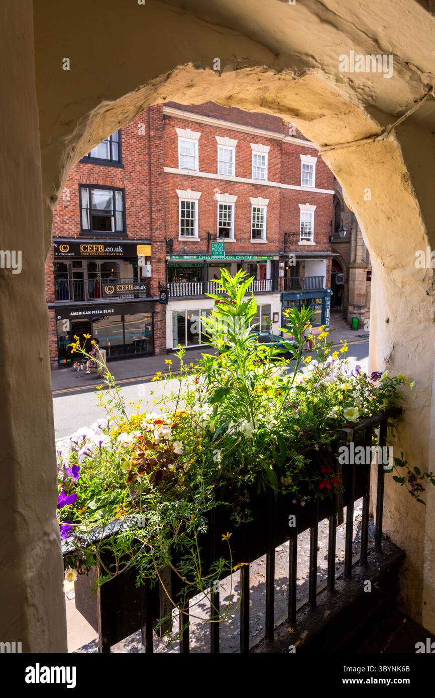 View from the famous Chester Rows. The Chester Rows are a unique series ...