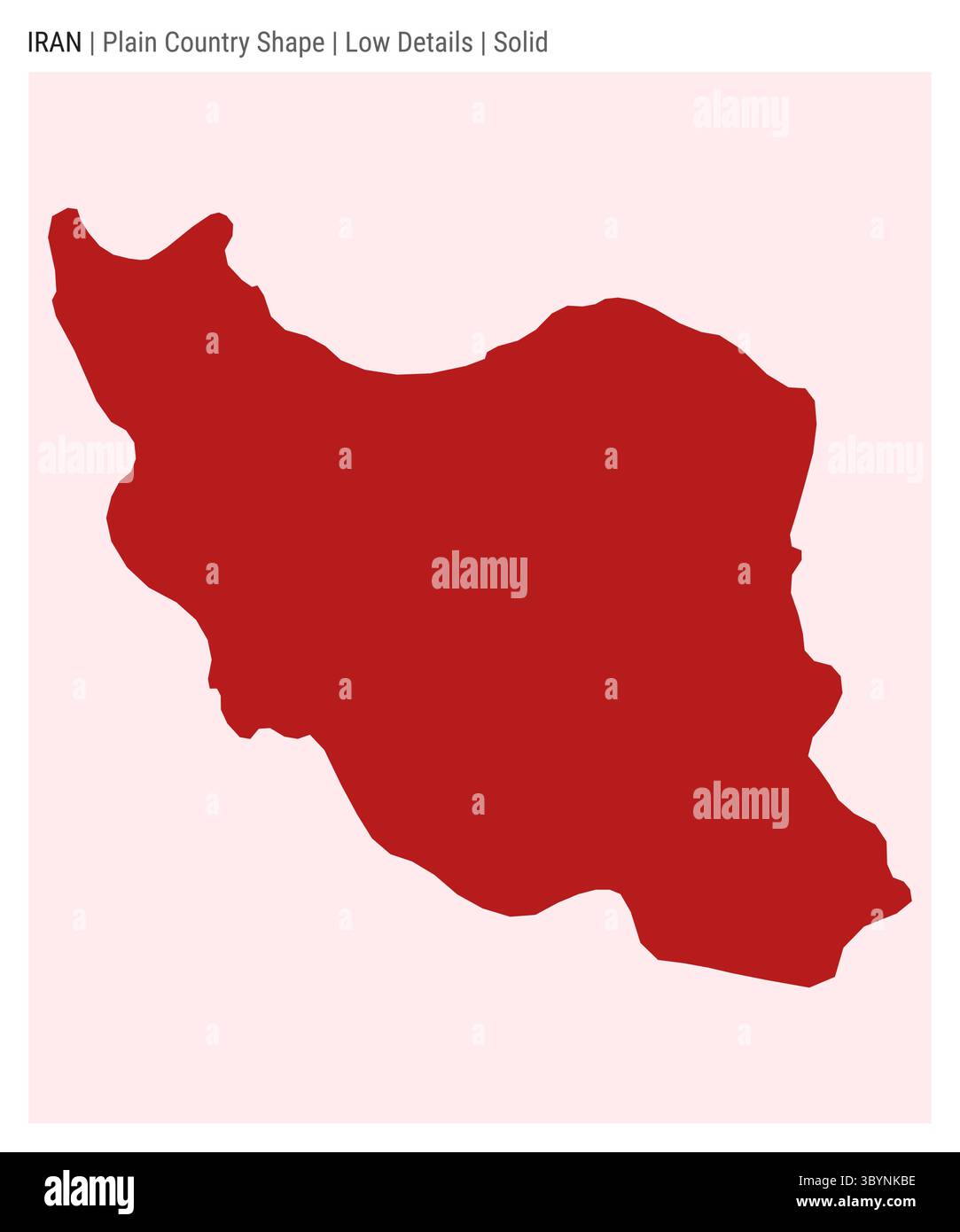 Iran plain country map. Low details. Solid style. Shape of Iran. Vector ...