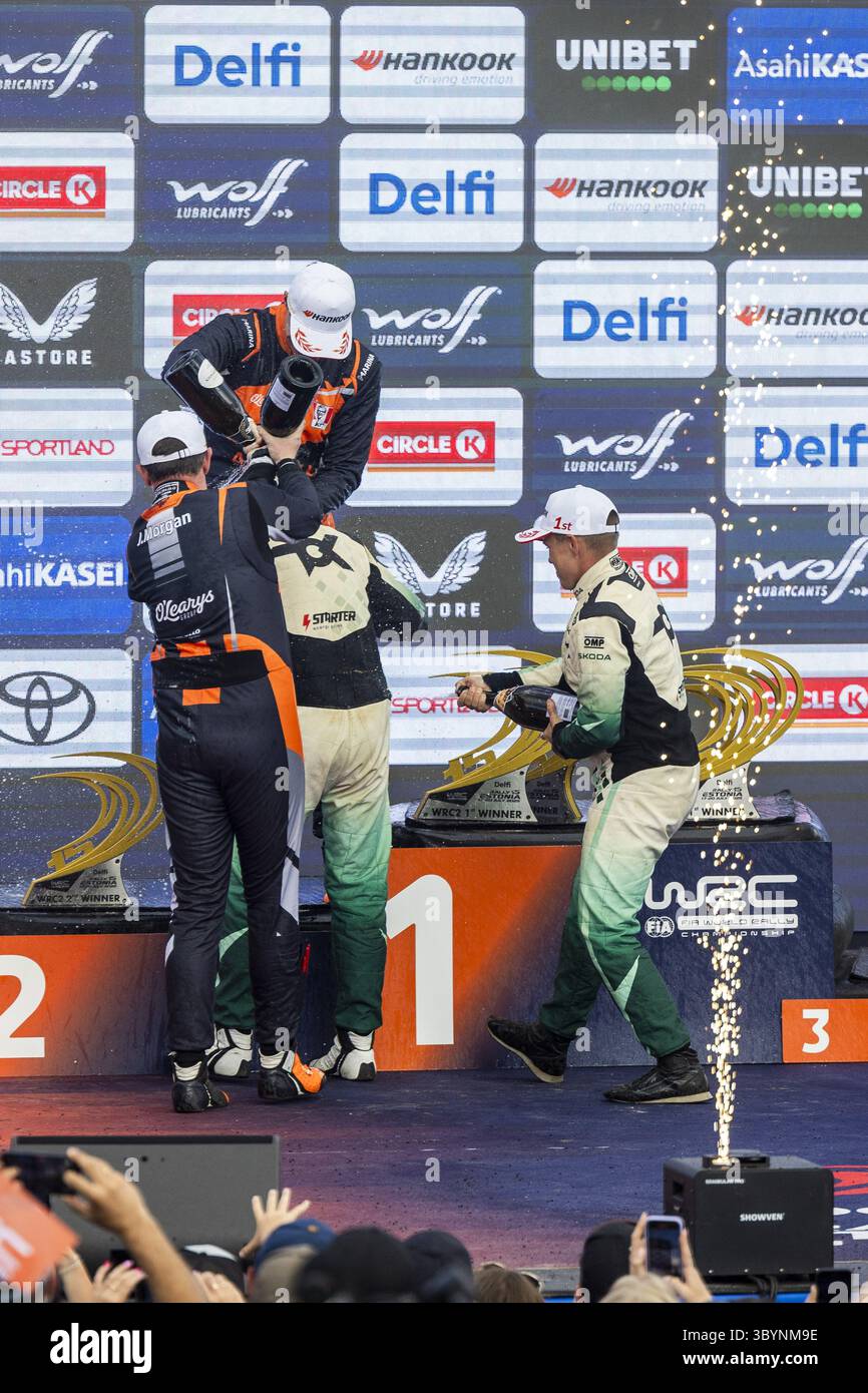 VIRVES Robert, Skoda Fabia RS Rally2, portrait, podium, portrait during ...