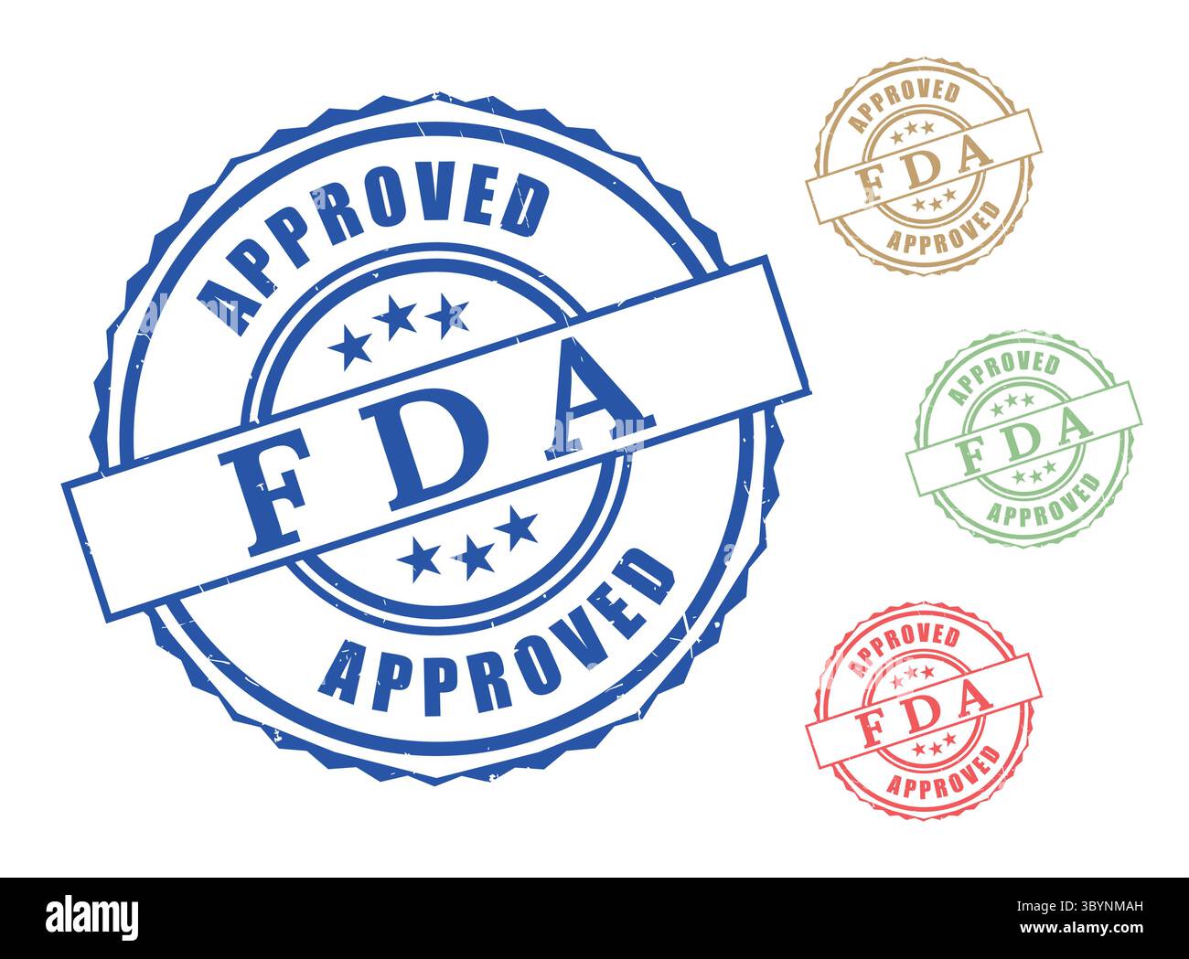 A FDA Approved Seal Bundle, Outline and Grunge Stamp Design in Various ...