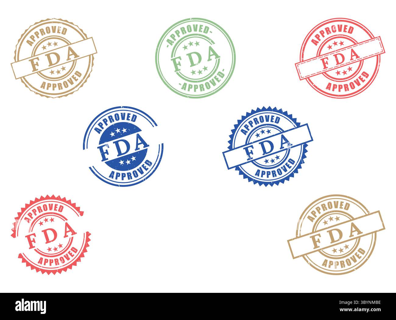 A Collection of FDA Approved Rubber Stamps with Grunge and Clean Styles ...