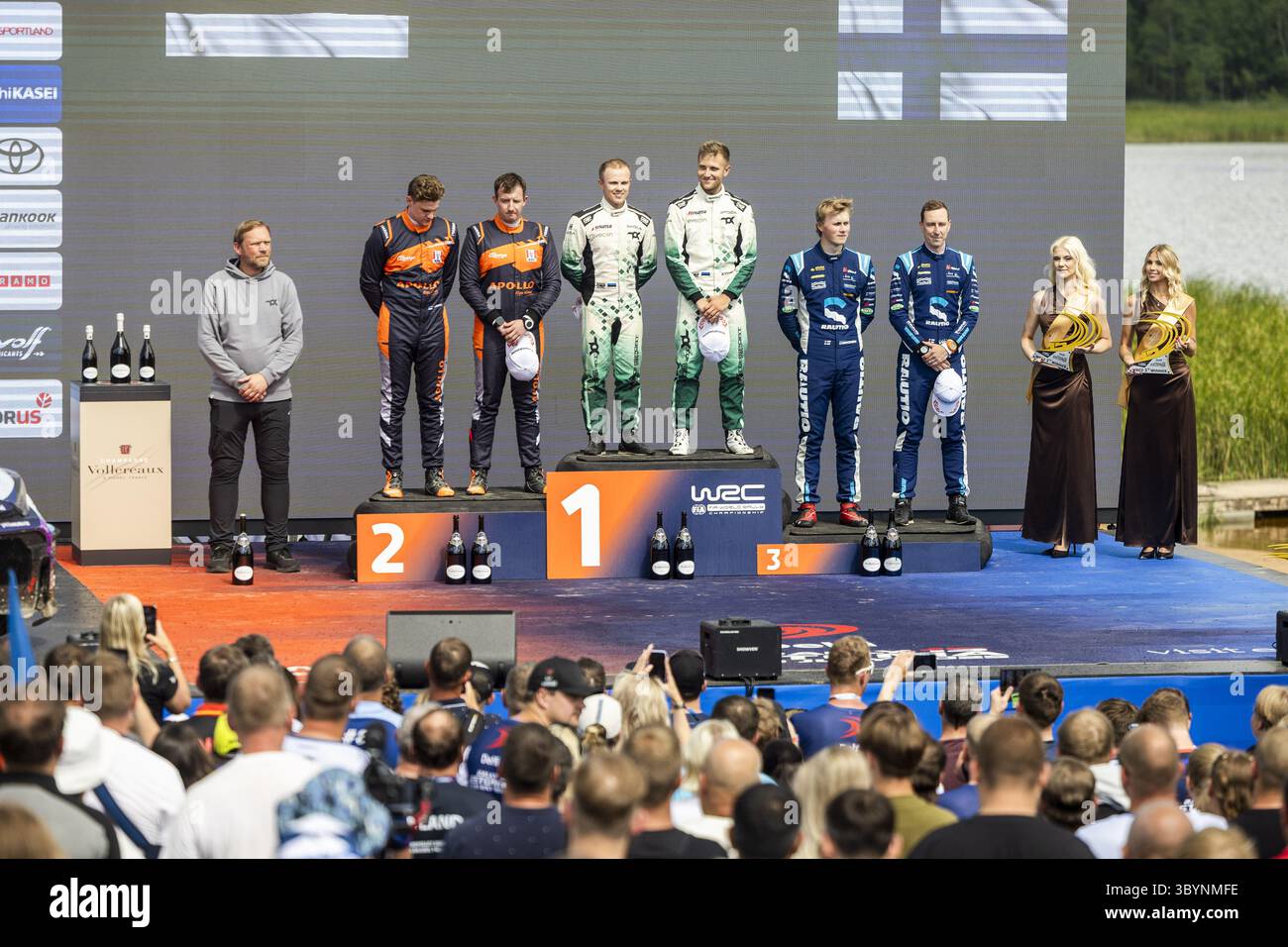VIRVES Robert, Skoda Fabia RS Rally2, portrait, podium, portrait during ...