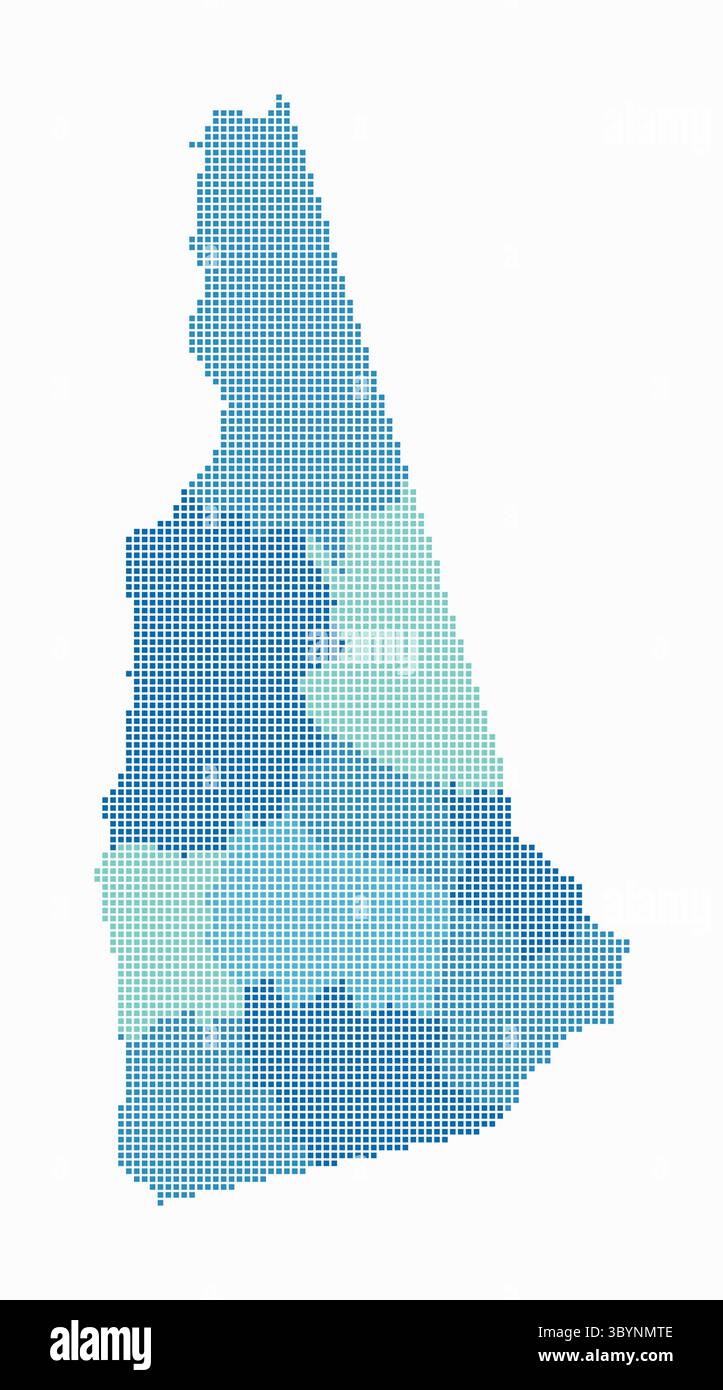 New Hampshire dotted map. Digital style map of the state on white ...