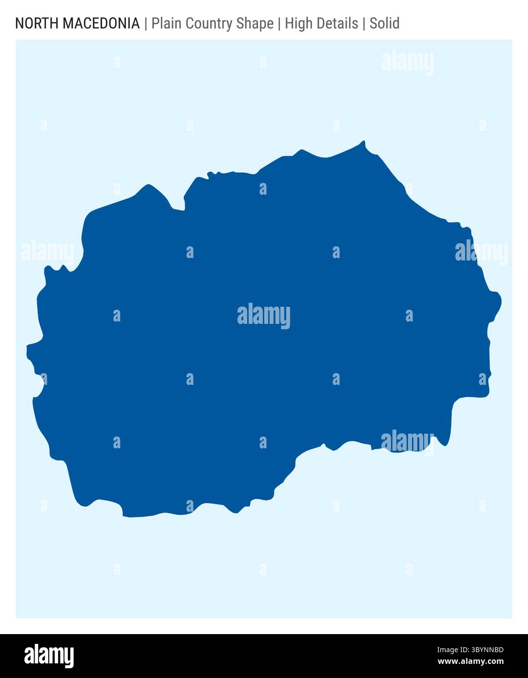 Macedonia plain country map. High details. Solid style. Shape of ...