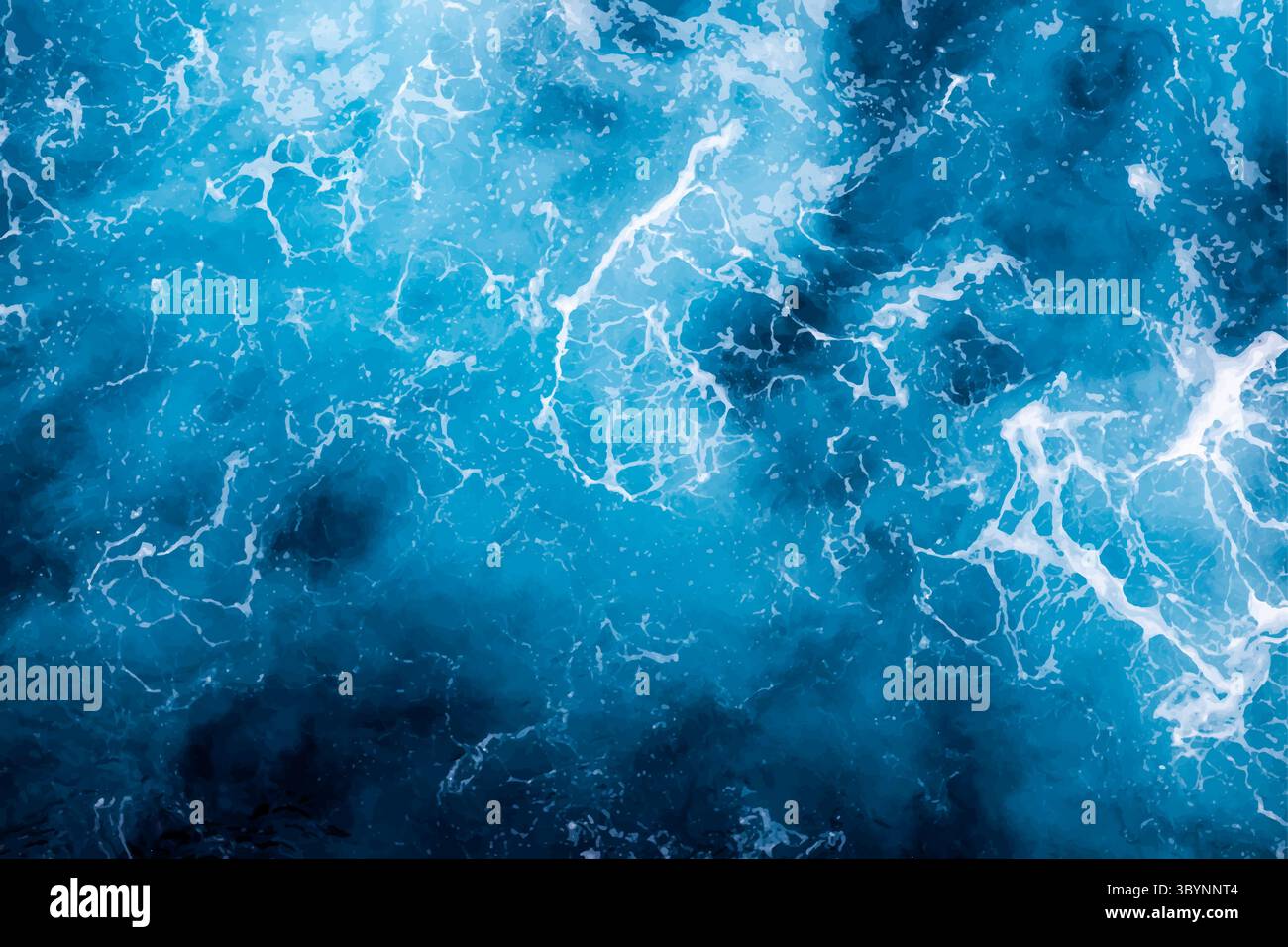 Sea water surface background. Aerial view of beautiful foamy water ...