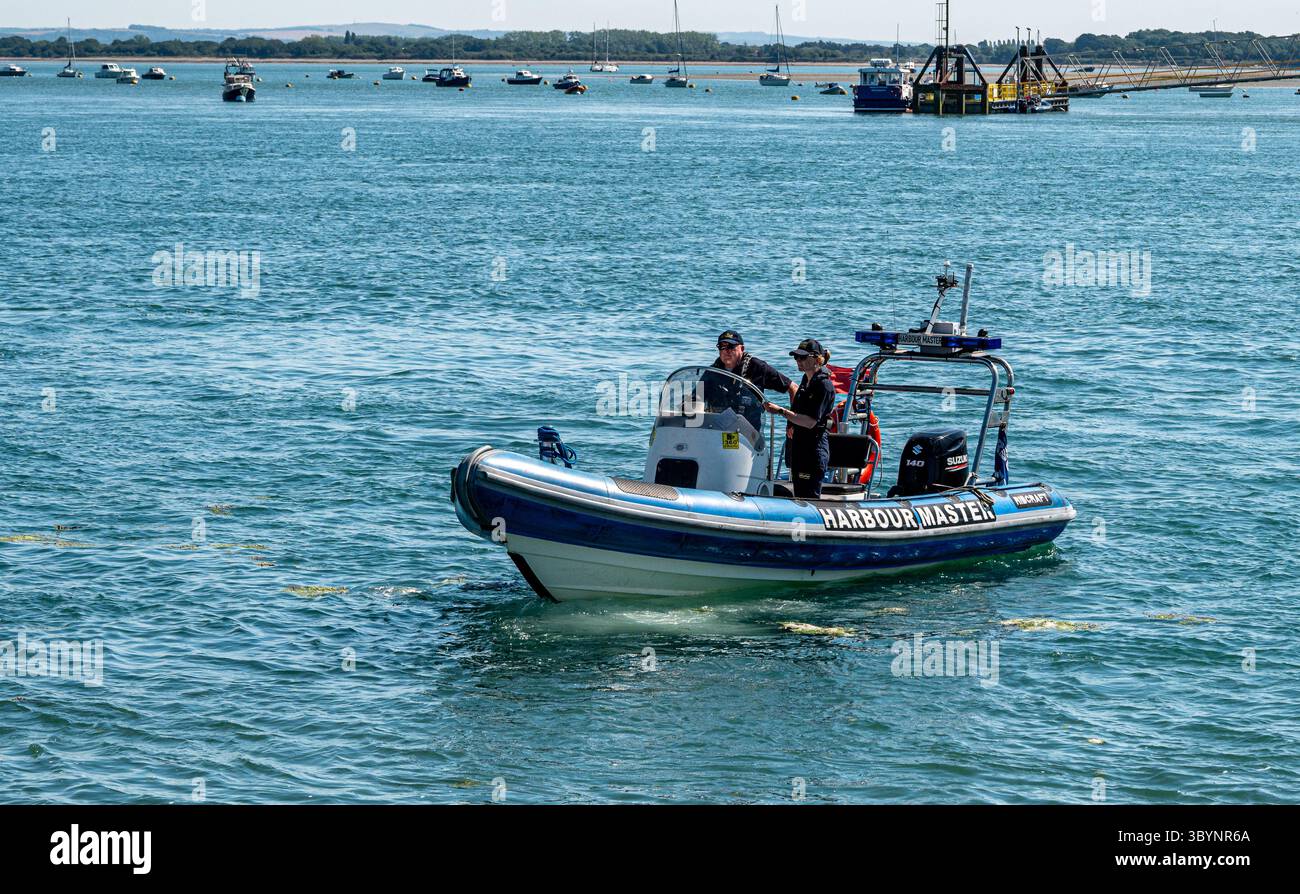 The harbour master in a ribcraft patrolling Langstone harbour ...