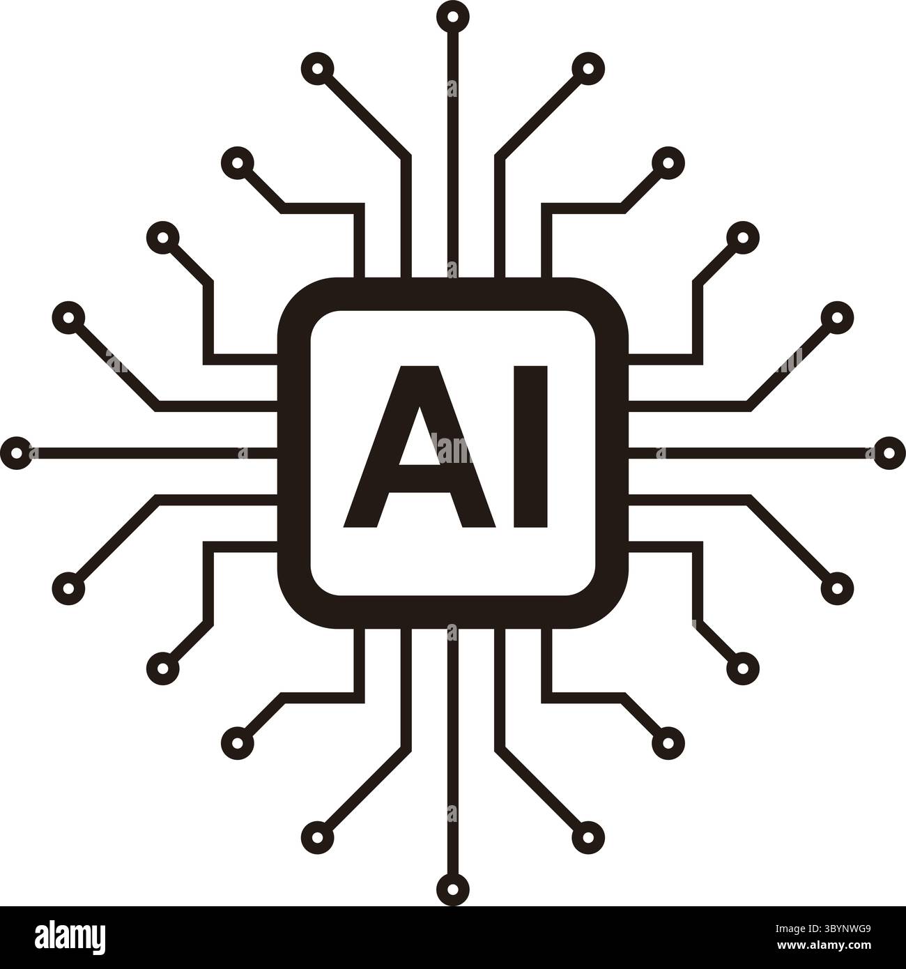Circuit board in outline icon, Technology and IT theme Stock Vector ...