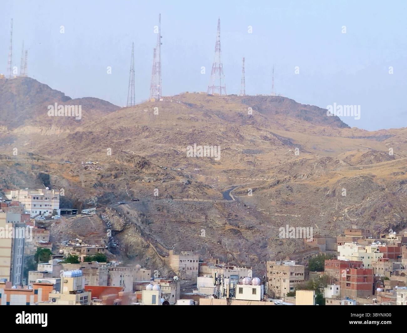 Mecca, Saudi Arabia, June 9 2024: the buildings and mountains of Makkah ...