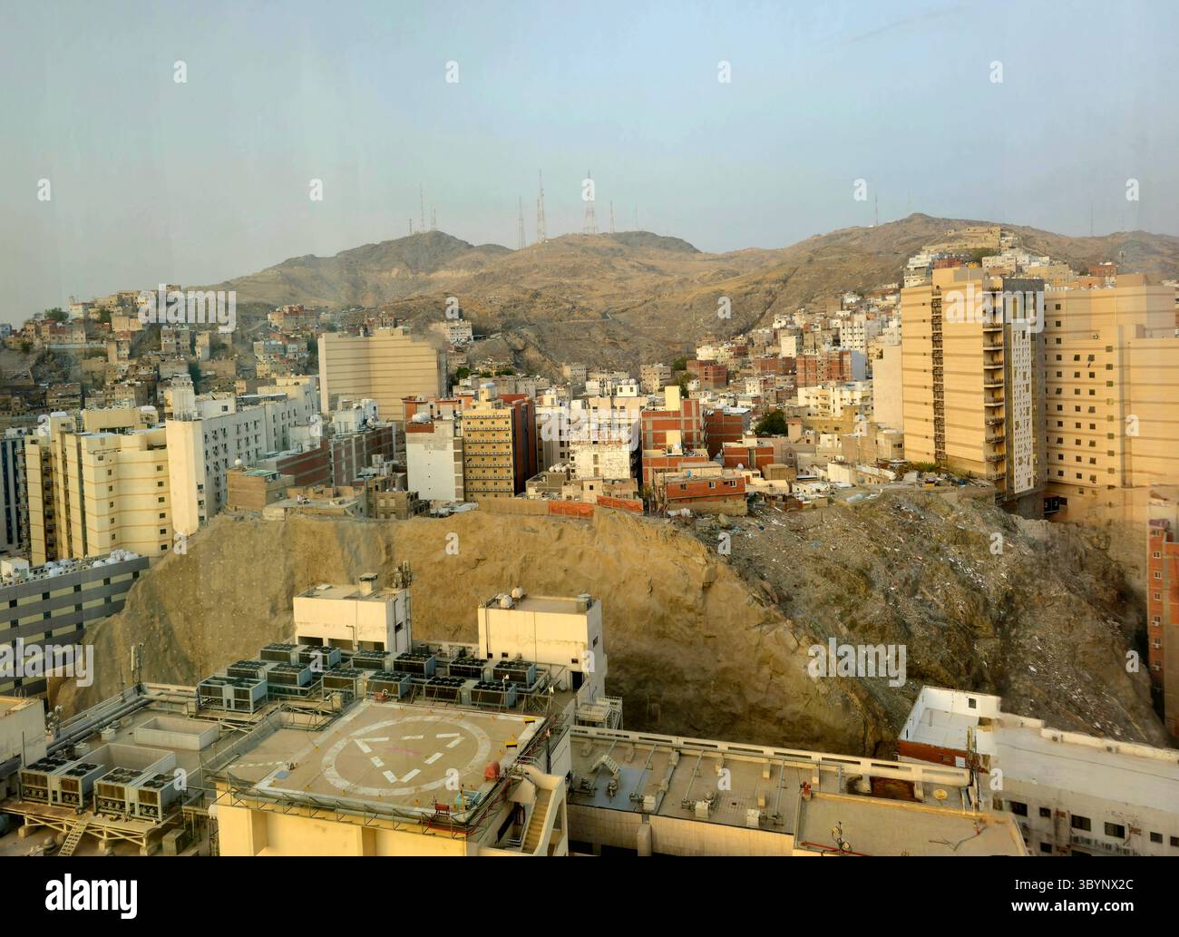 Mecca, Saudi Arabia, June 9 2024: the buildings and mountains of Makkah ...
