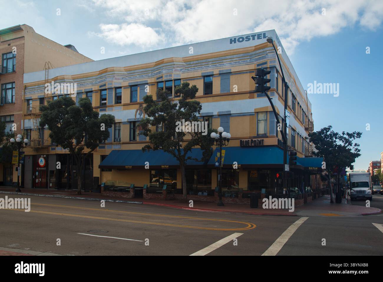 A Beautiful facade of a typical Historical building on a corner of ...
