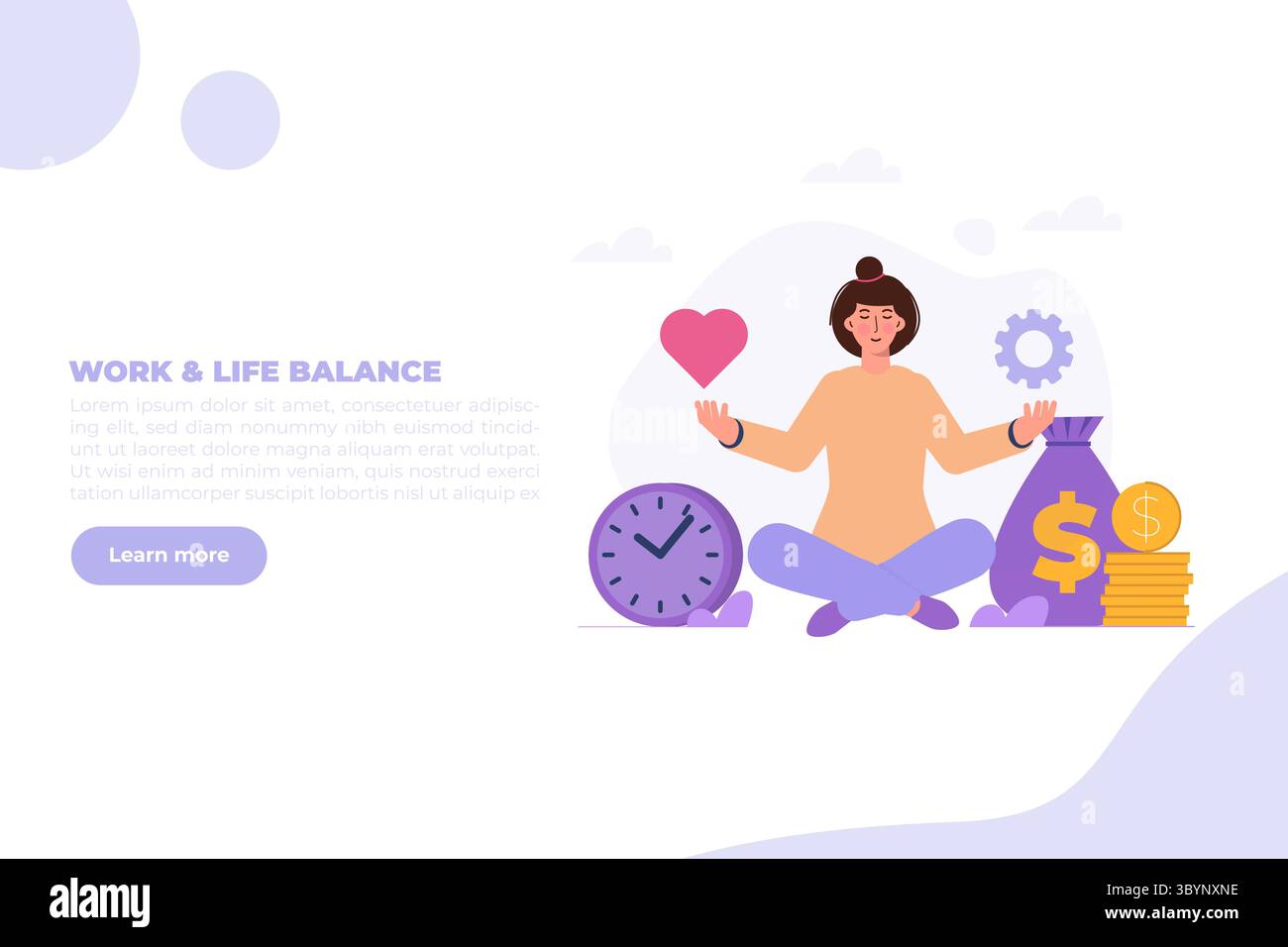 Meditation satisfaction Stock Vector Images - Alamy