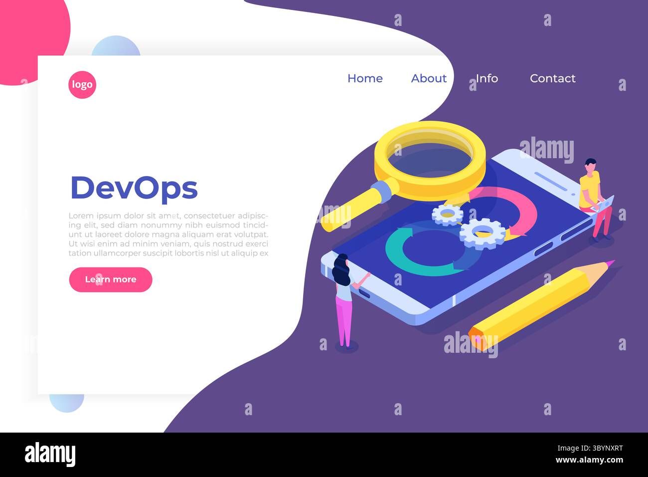 Devops concept. Application development, building. API prototyping ...