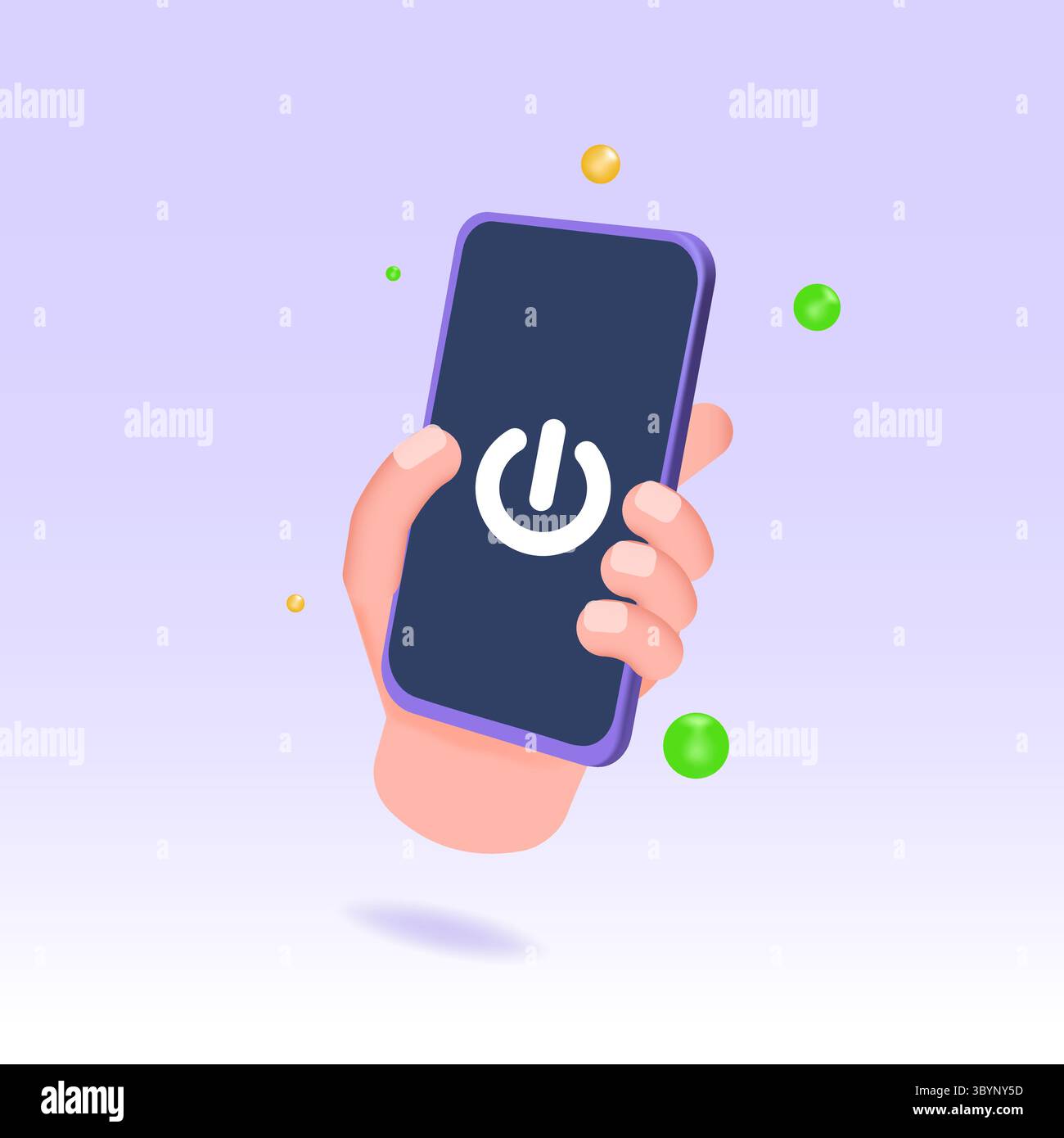 Digital detox, internet addiction 3d realistic concept. Vector ...