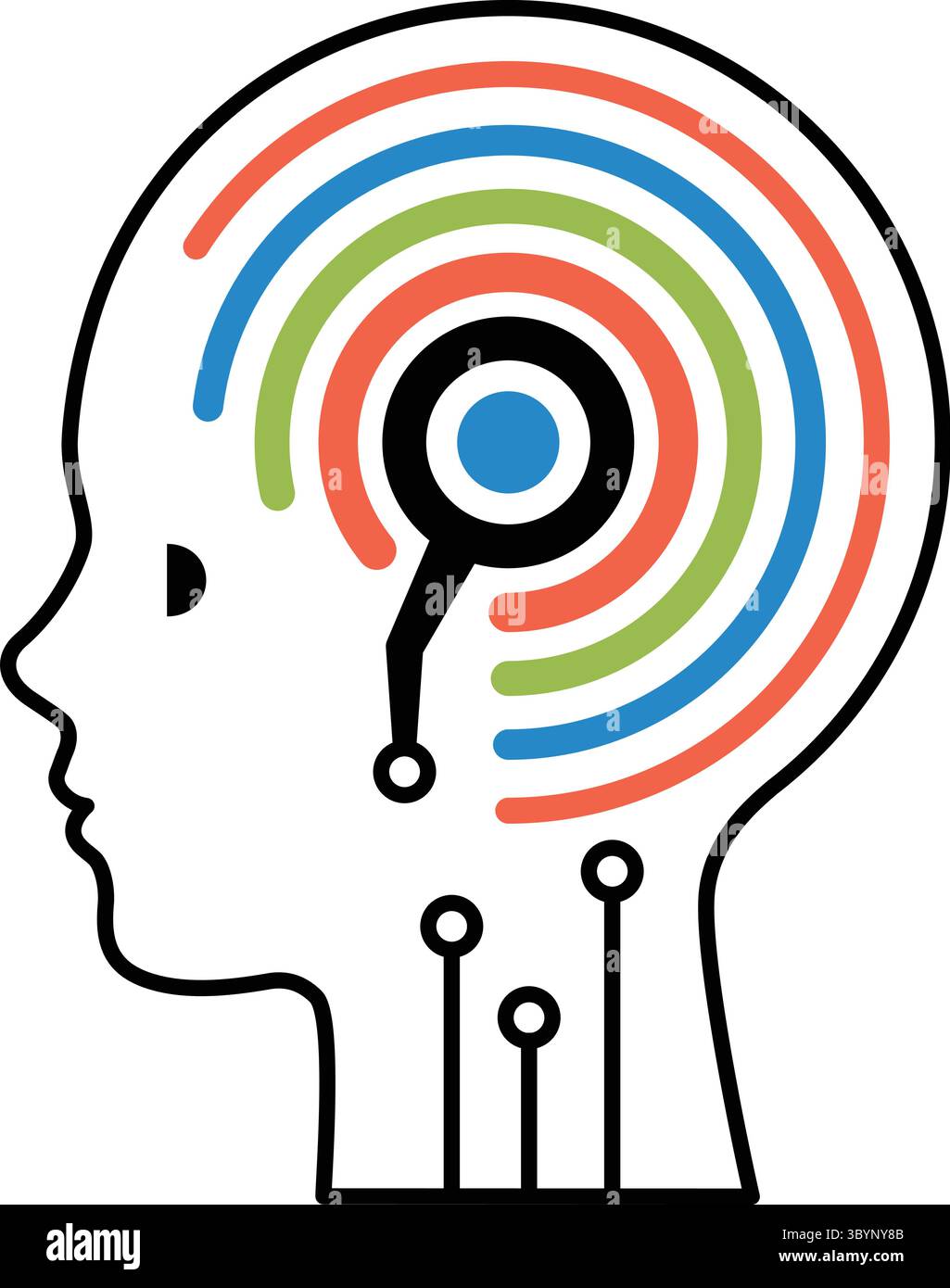 Artificial intelligence brain computer interface concept Stock Vector Image & Art - Alamy