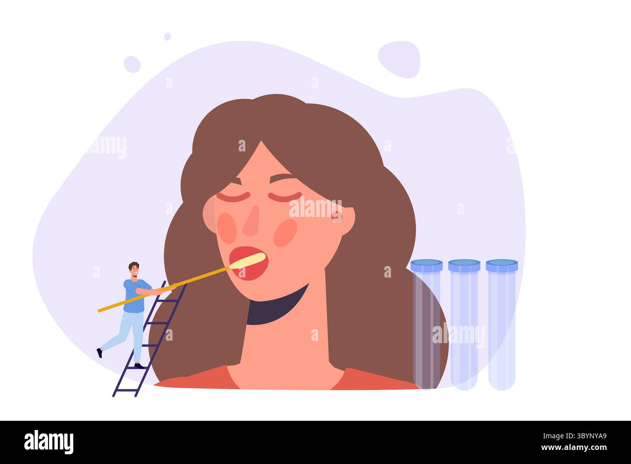 DNA test, Genetic testing, Lab research concept. Vector flat ...