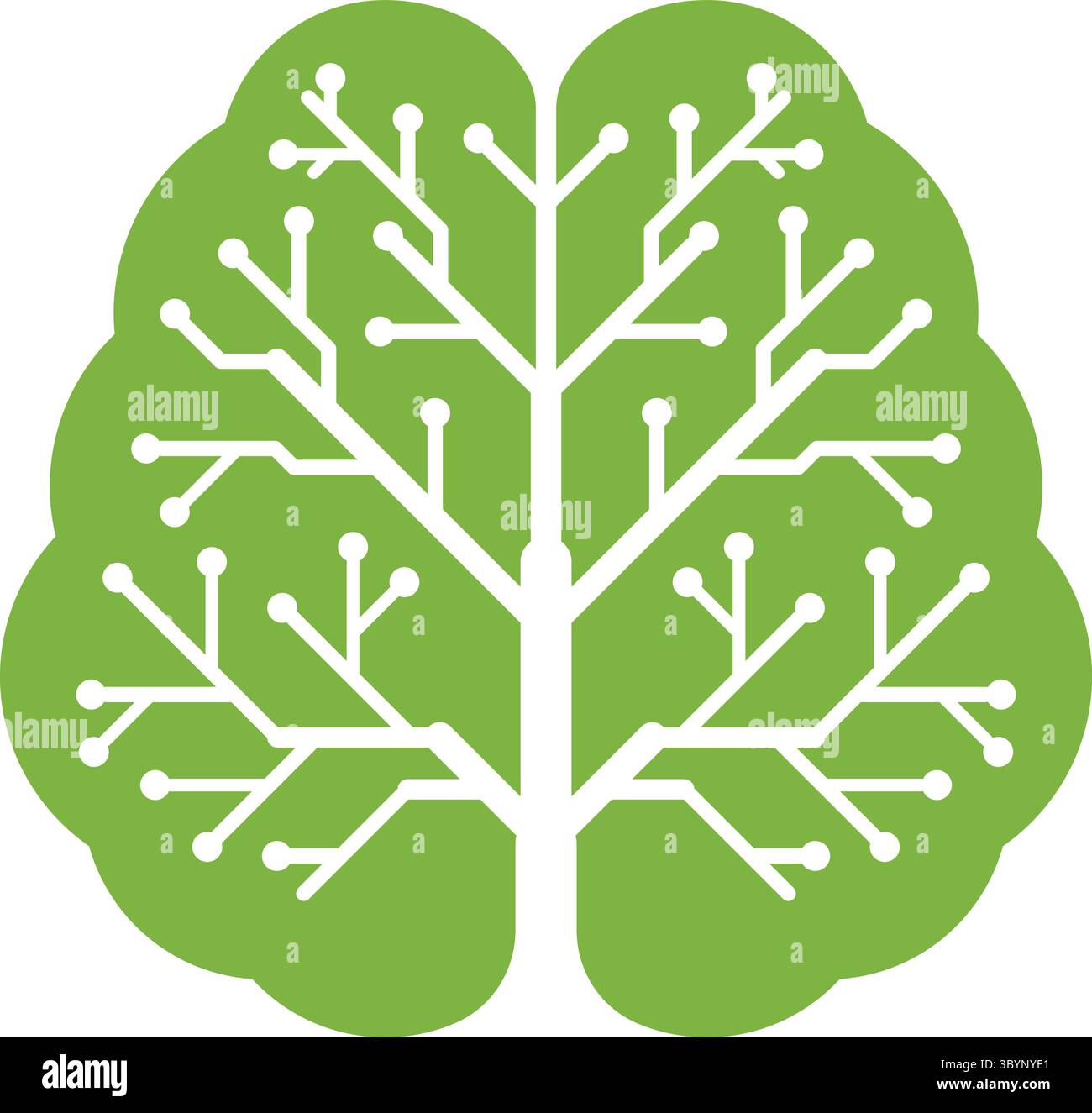 Simple Artificial intelligence brain concept icon Stock Vector Image ...