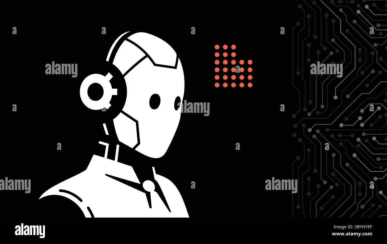 Cartoon female robot illustration hi-res stock photography and images ...