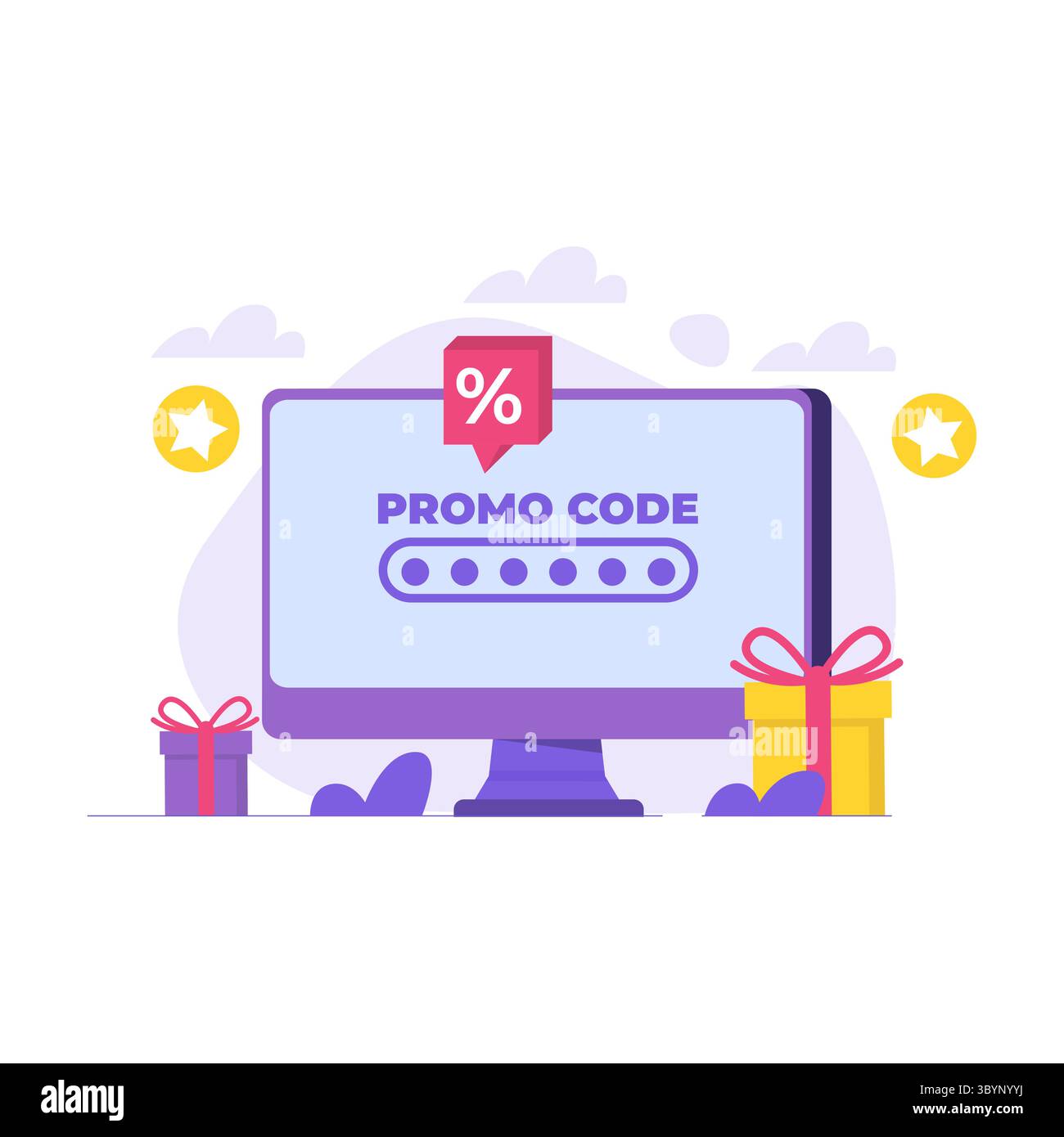 Promo code using concept. Vector illustration Stock Vector Image & Art ...