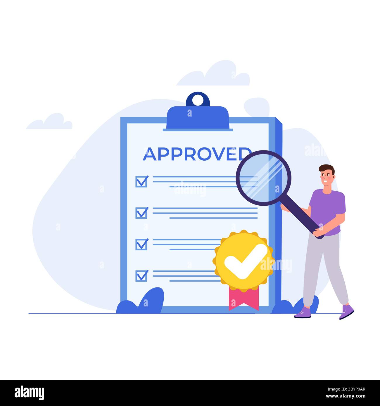 Management approved illustration vector Cut Out Stock Images & Pictures - Alamy