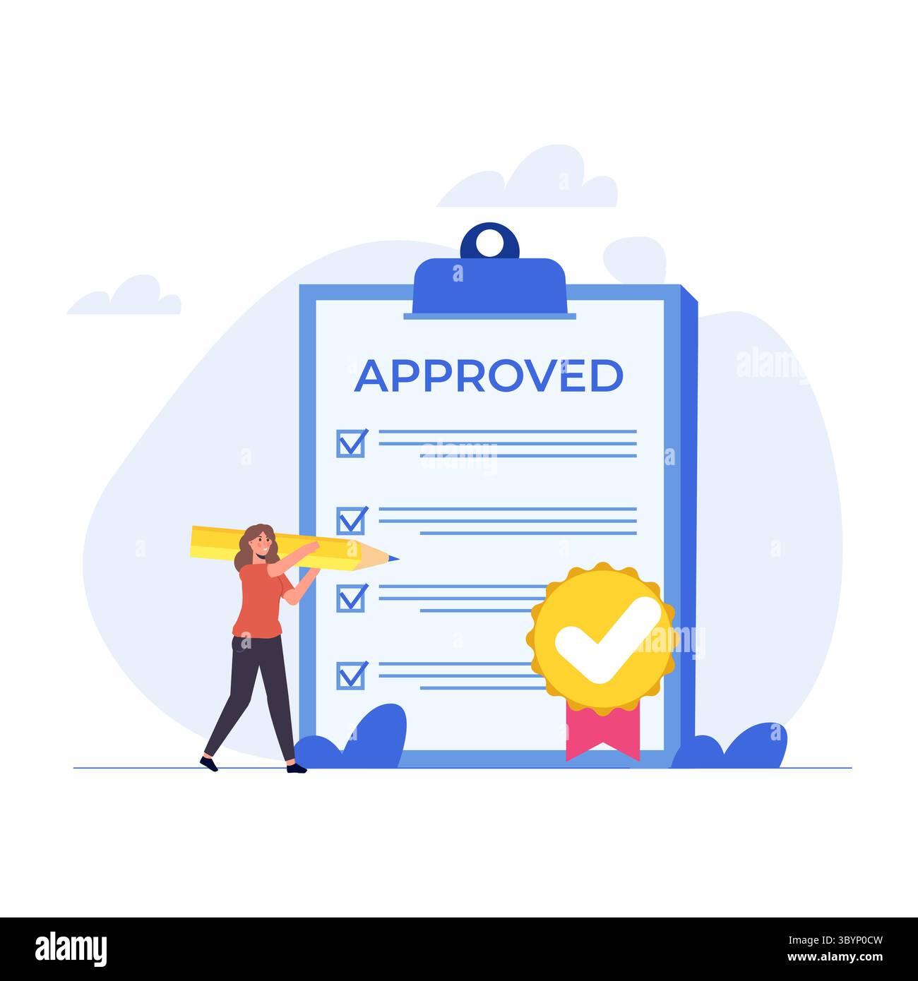 Checklist inspecting control concept hi-res stock photography and ...