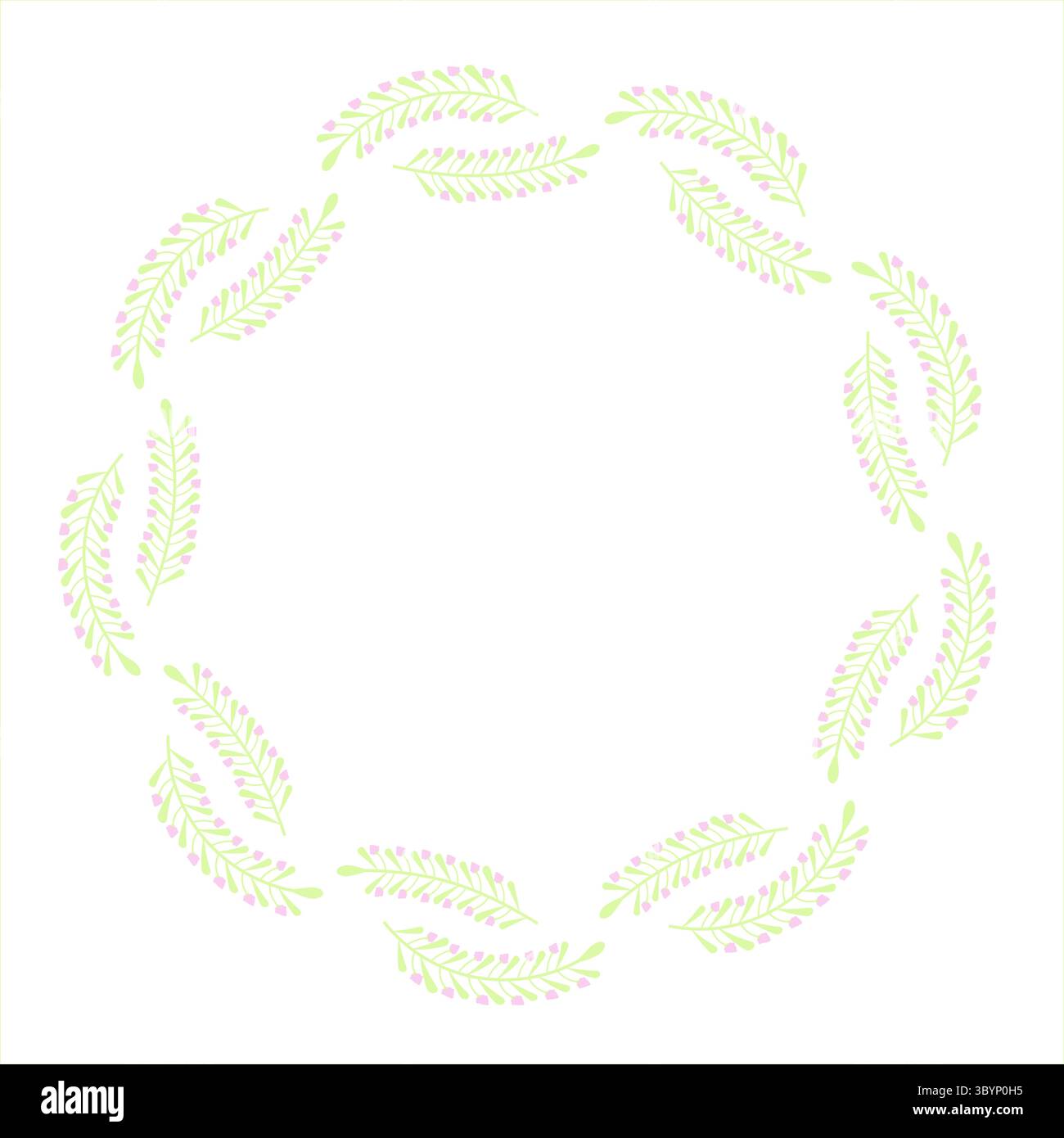 Easter circle frame, wreath with branches. Vector illustration Stock ...