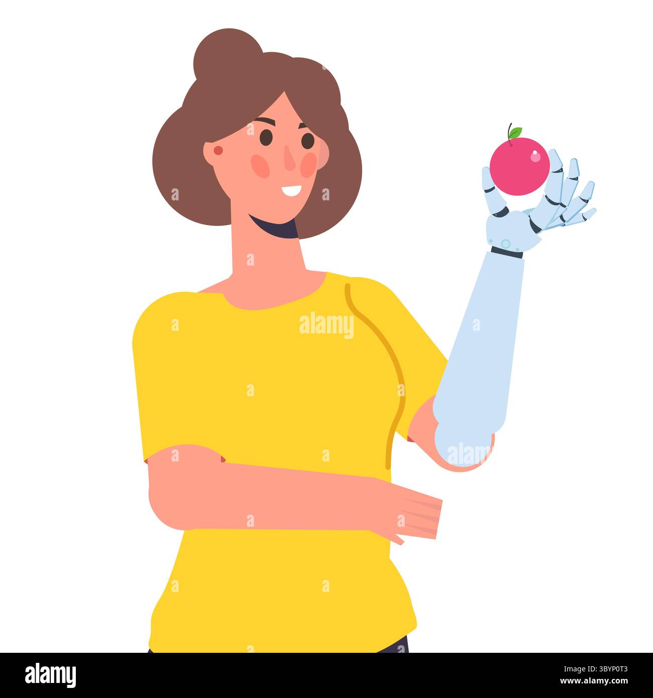 Character witth a Bionic arm or Robotic mechanical hand, Prosthesis ...