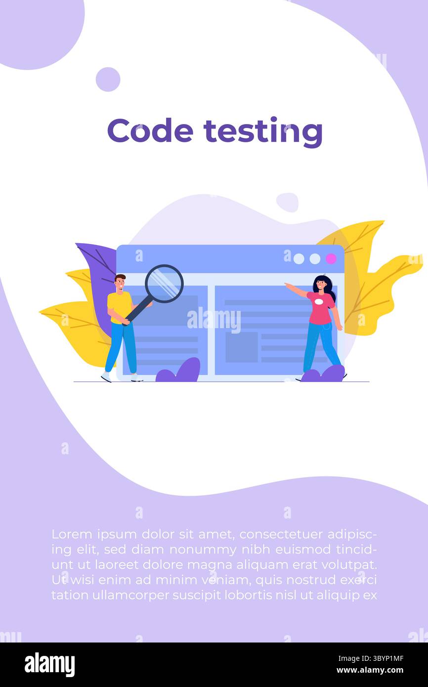 App tester. Software or application testing concept. Debugging ...