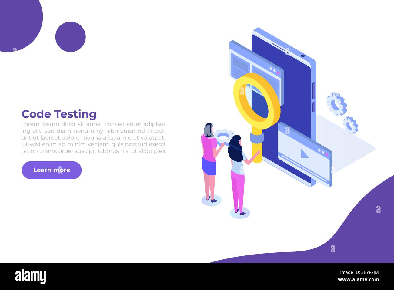 App tester. Software or application testing isometric vector concept ...