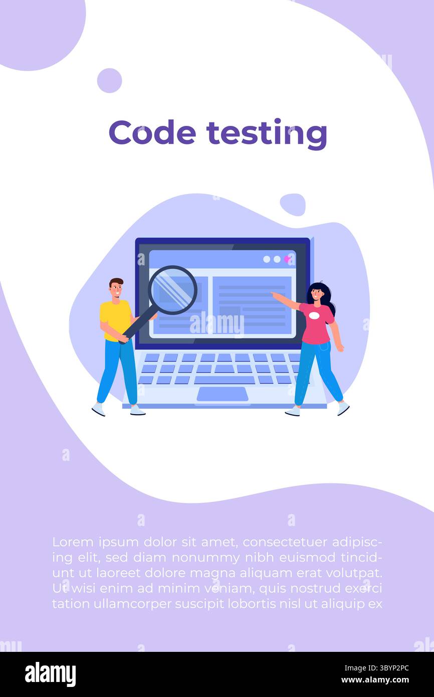 App tester. Software or application testing concept. Debugging ...