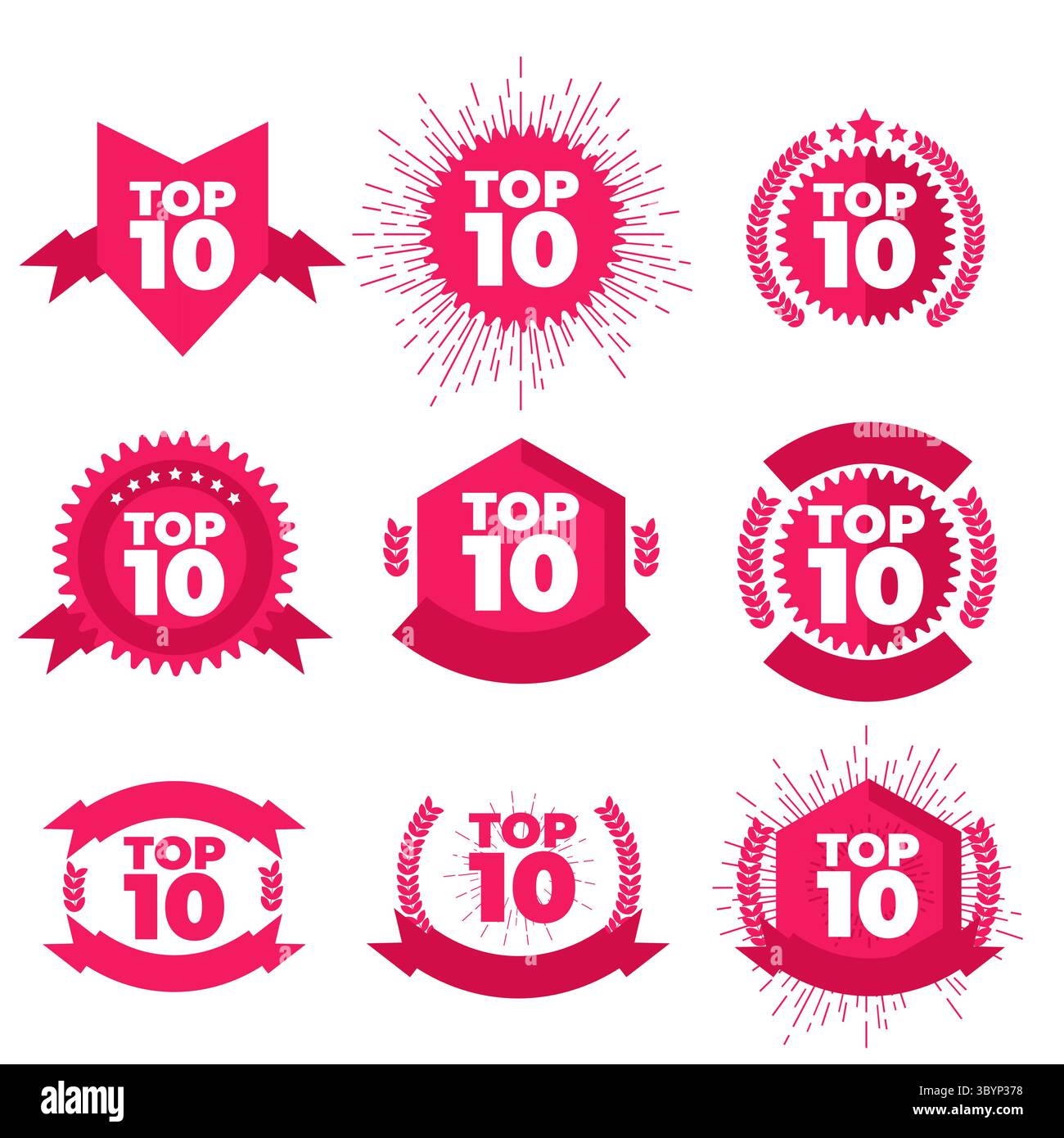Top 10, best ten list. Vector Illustration Stock Vector Image & Art - Alamy