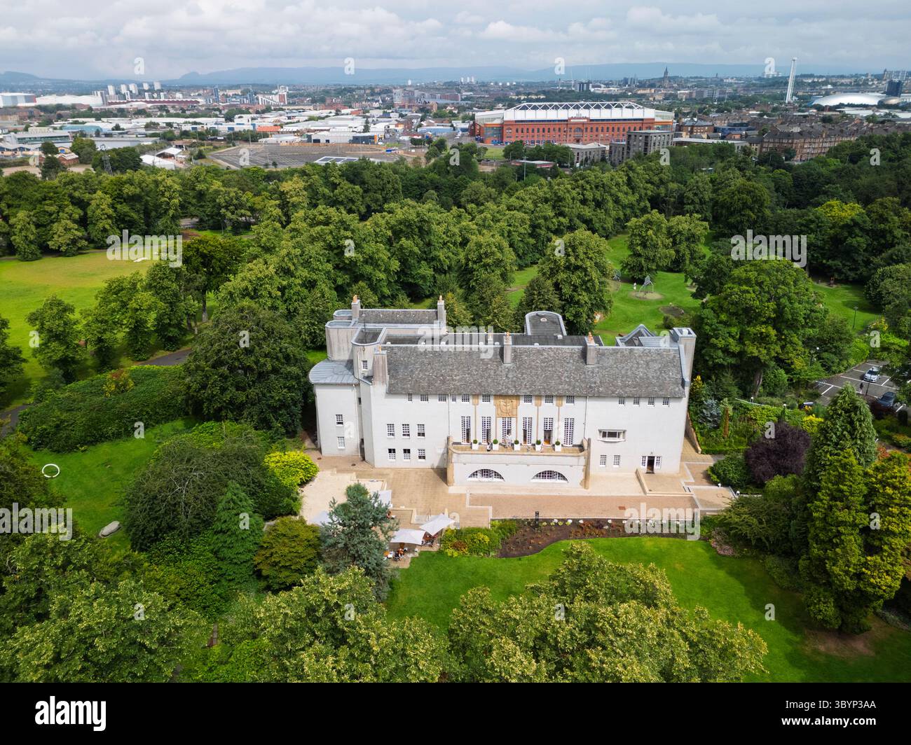 Aerial view of House for an Art Lover, based on a design by Charles ...