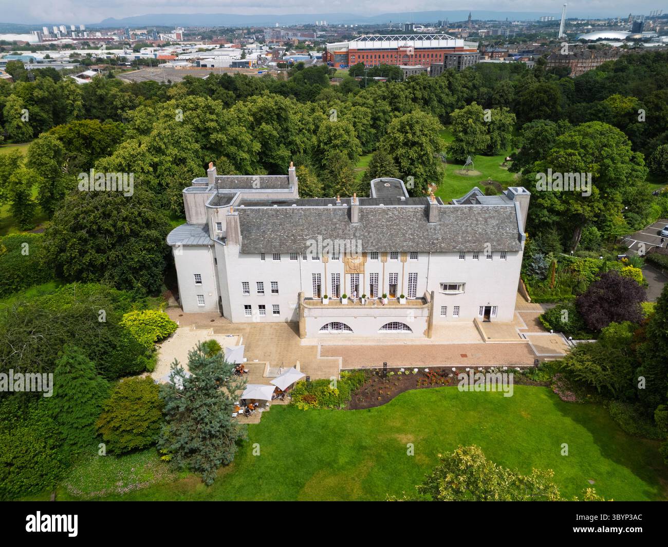 Aerial view of House for an Art Lover, based on a design by Charles ...