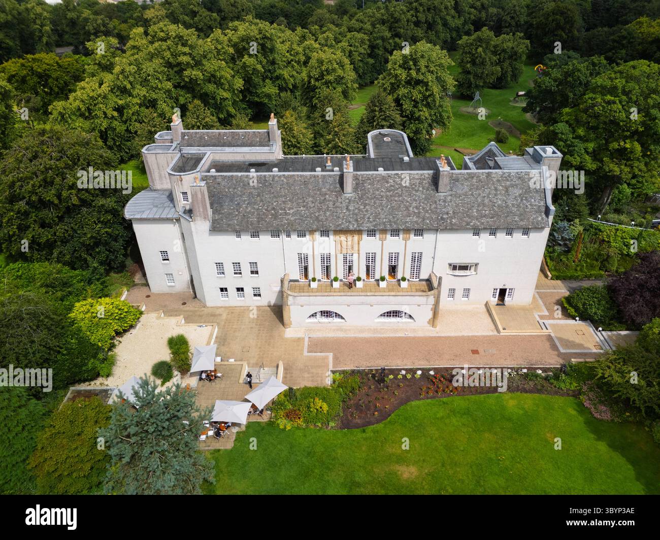Aerial view of House for an Art Lover, based on a design by Charles ...