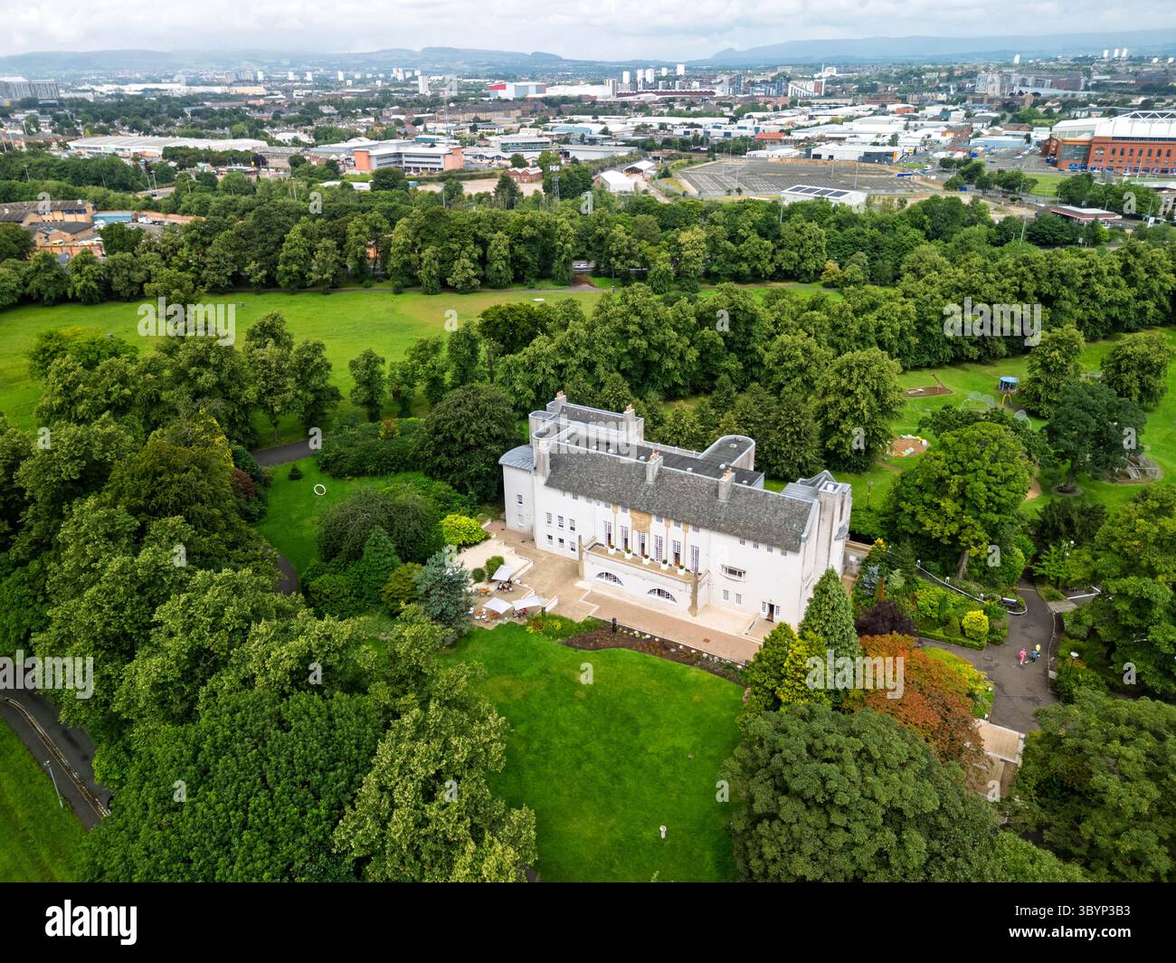 Aerial view of House for an Art Lover, based on a design by Charles ...