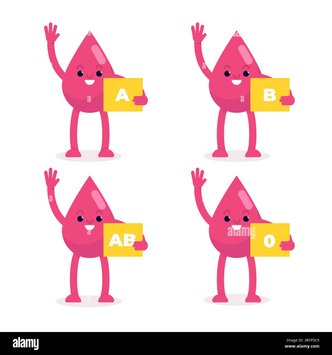 Kawaii blood drop character hi-res stock photography and images - Alamy