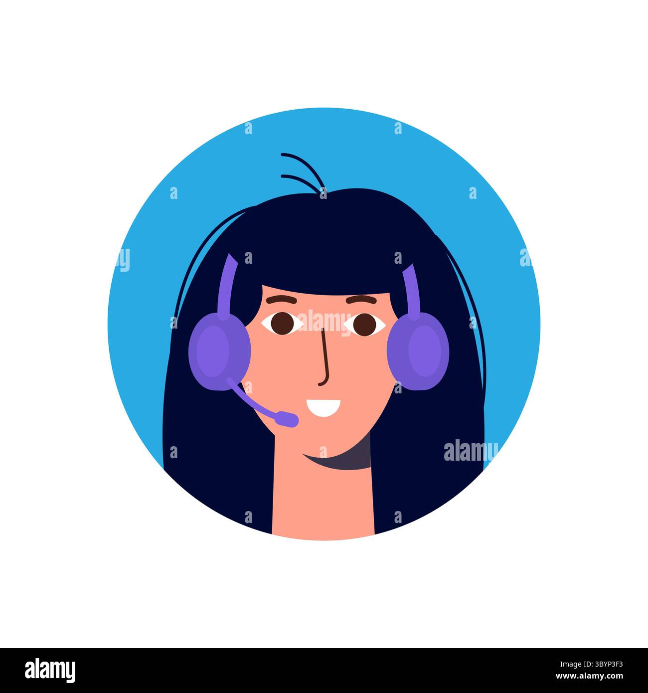 Woman face avatar chat Cut Out Stock Images & Pictures - Alamy