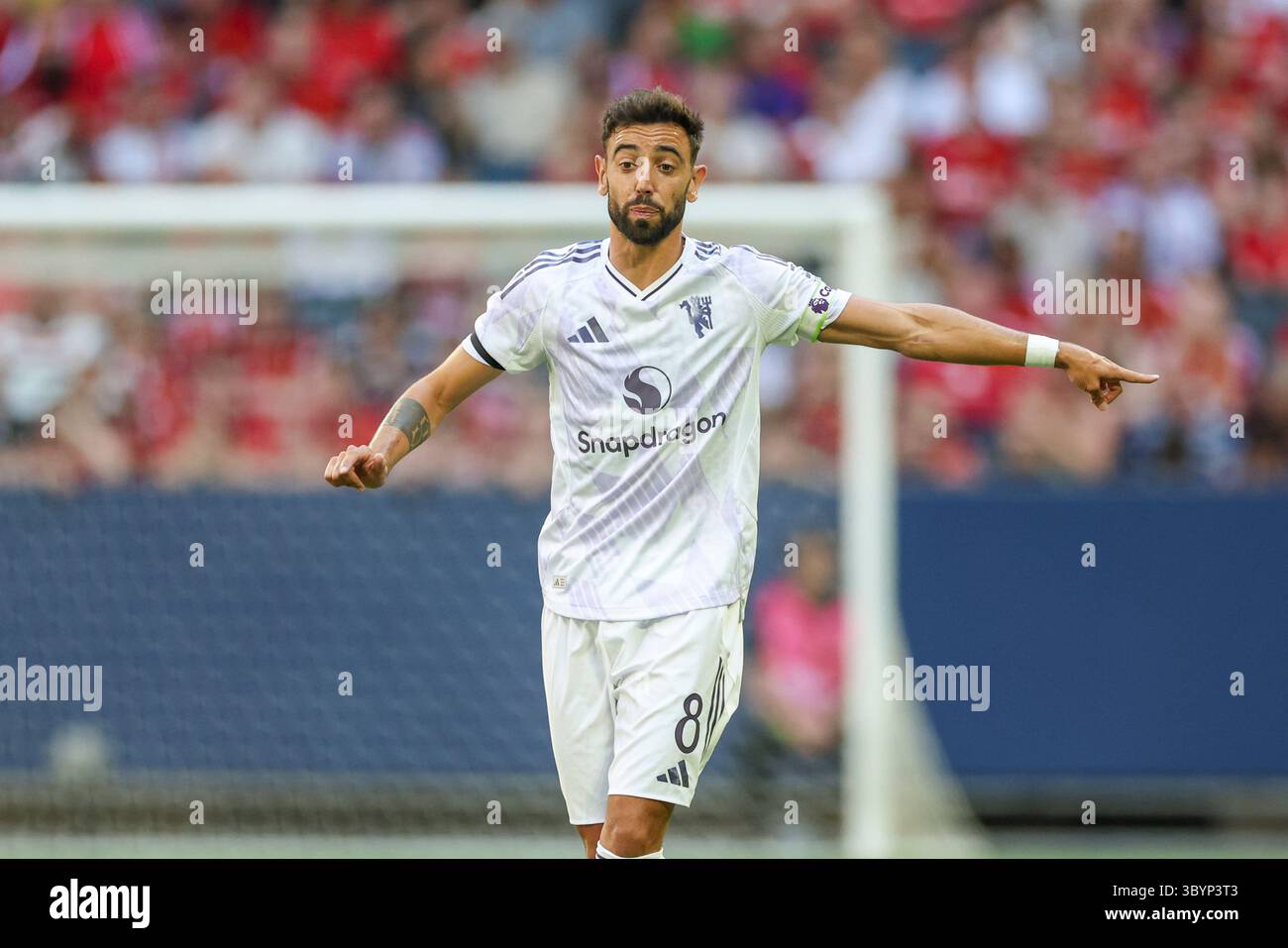 Stockholm, Sweden. 19th July, 2025. Manchester United midfielder Bruno ...