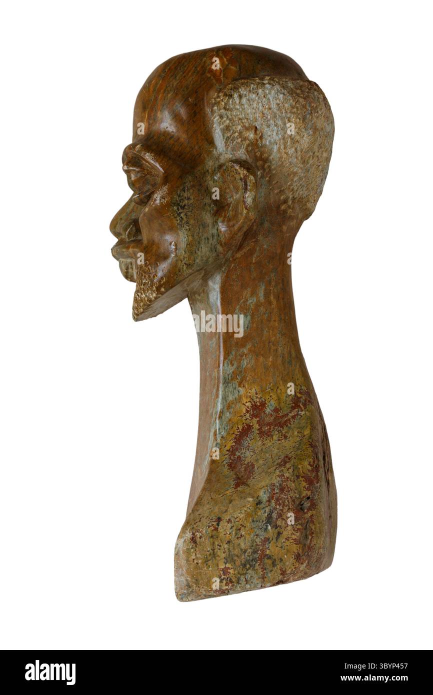 African soapstone carving from Swaziland of a man male bust carved ...