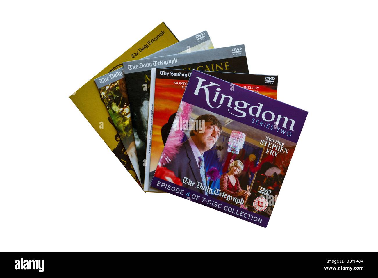 Pile of free DVDs given away with the Daily Telegraph with Kingdom ...