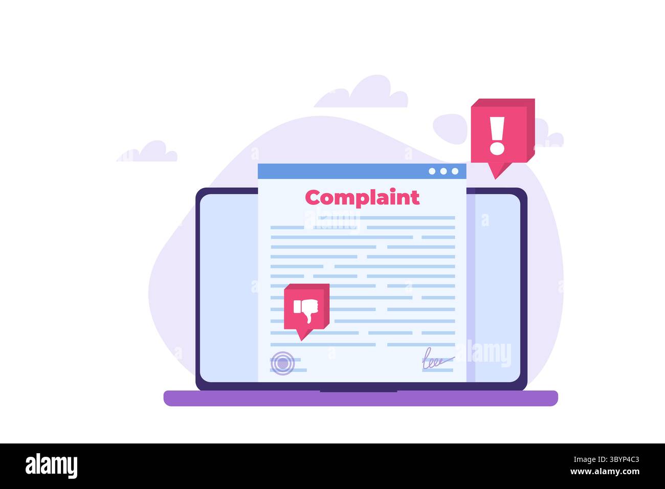 Сomplaint form online concept. Vector illustration Stock Vector Image & Art - Alamy