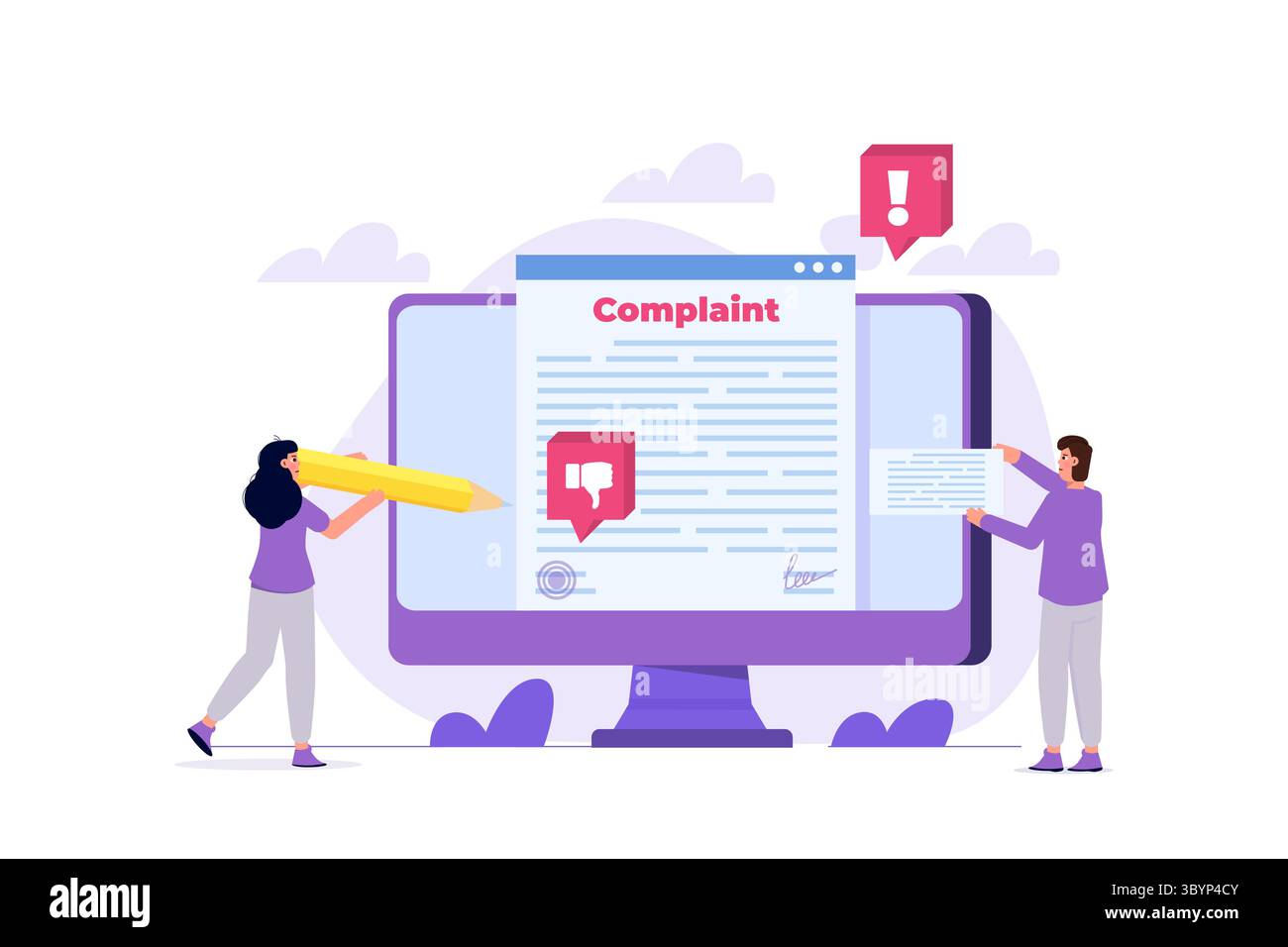 Сomplaint form online concept. Vector illustration Stock Vector Image & Art - Alamy