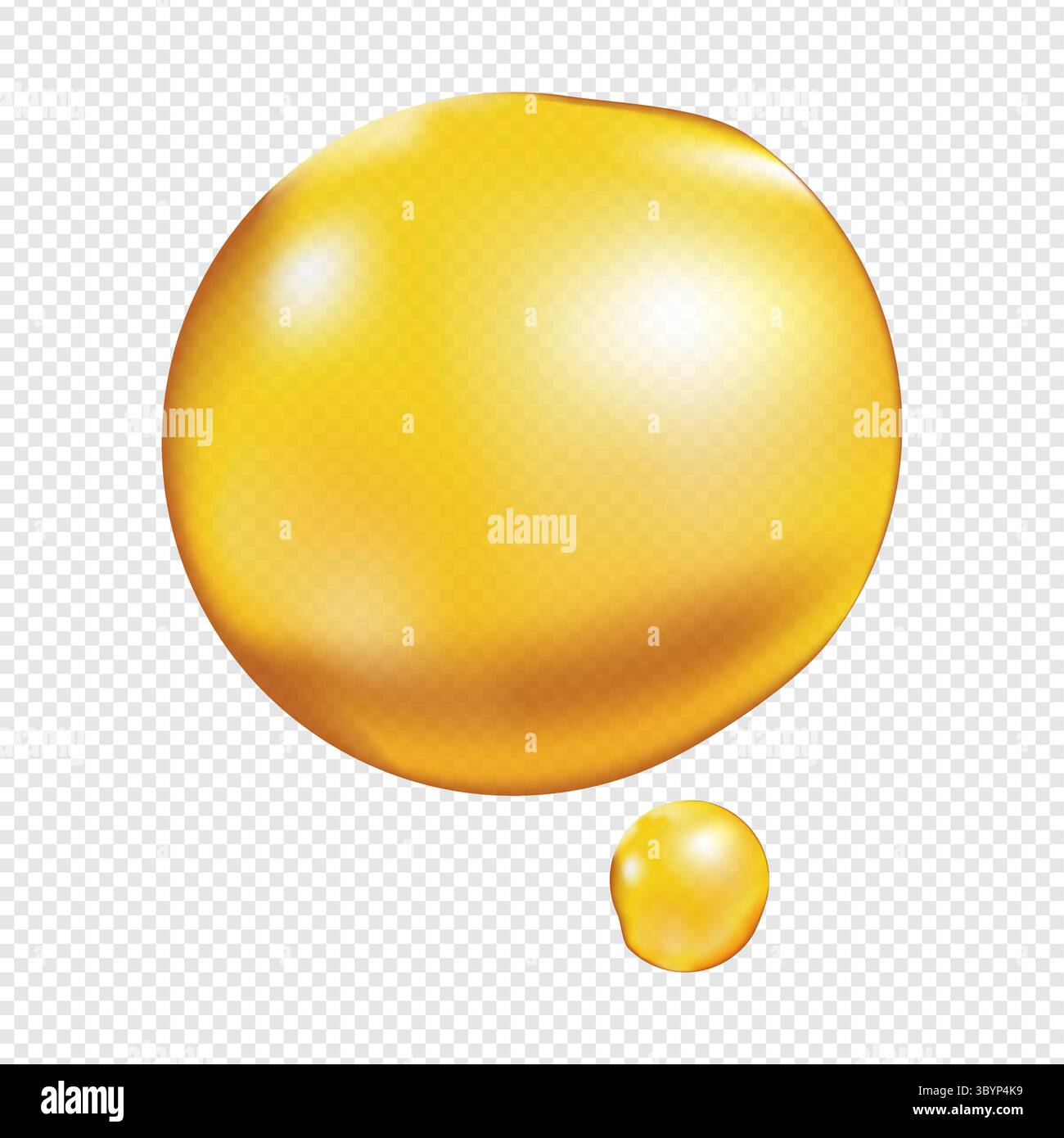 Oil smear, Drop Yellow Gel realistic, Cosmetic Cream Liquid. Realistic ...
