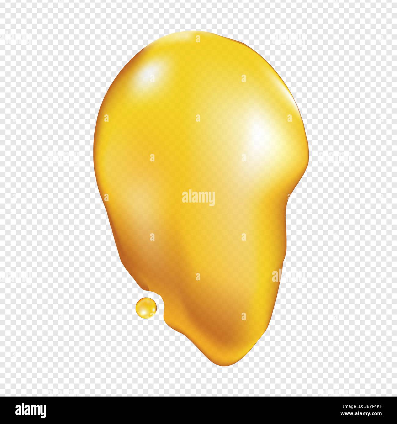 Oil smear, Drop Yellow Gel realistic, Cosmetic Cream Liquid. Realistic ...