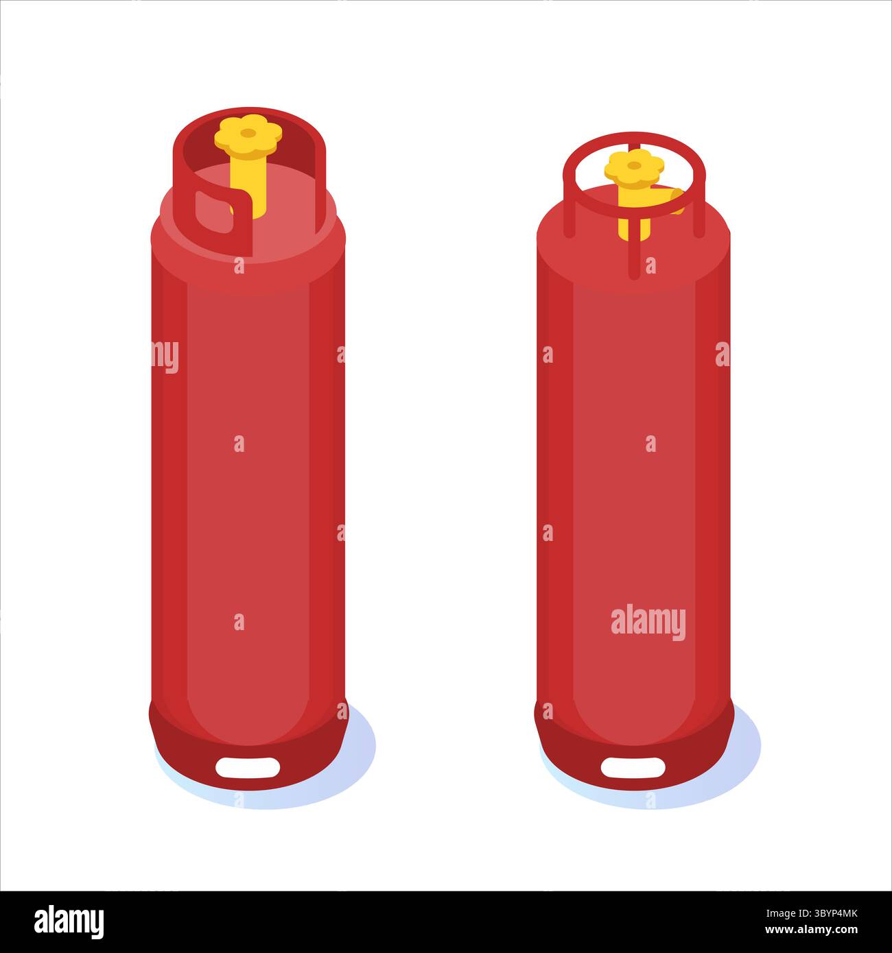Compressed gas, tank balloon storages isometric icon. Vector ...