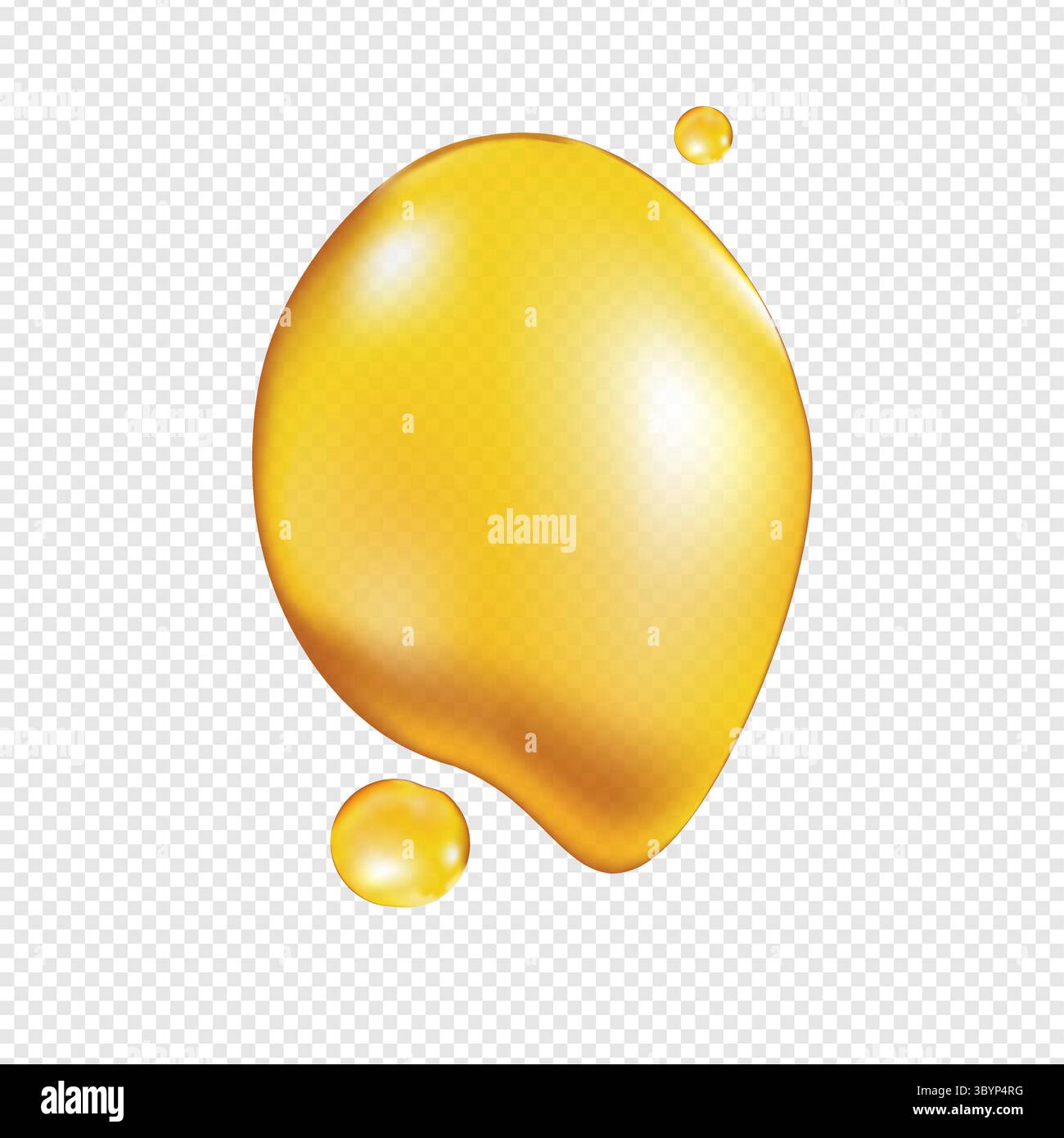 Oil smear, Drop Yellow Gel realistic, Cosmetic Cream Liquid. Realistic ...