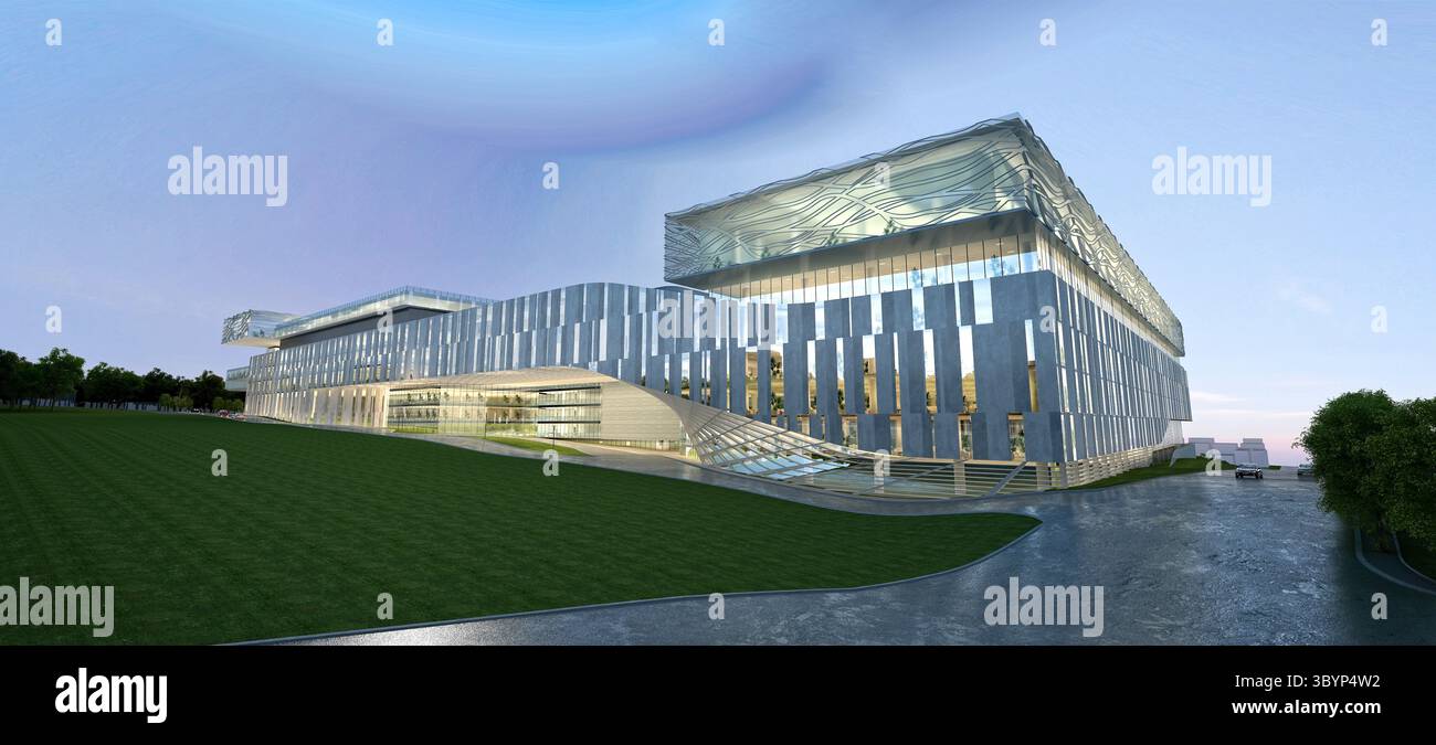 3d render shopping mall building exterior Stock Photo - Alamy