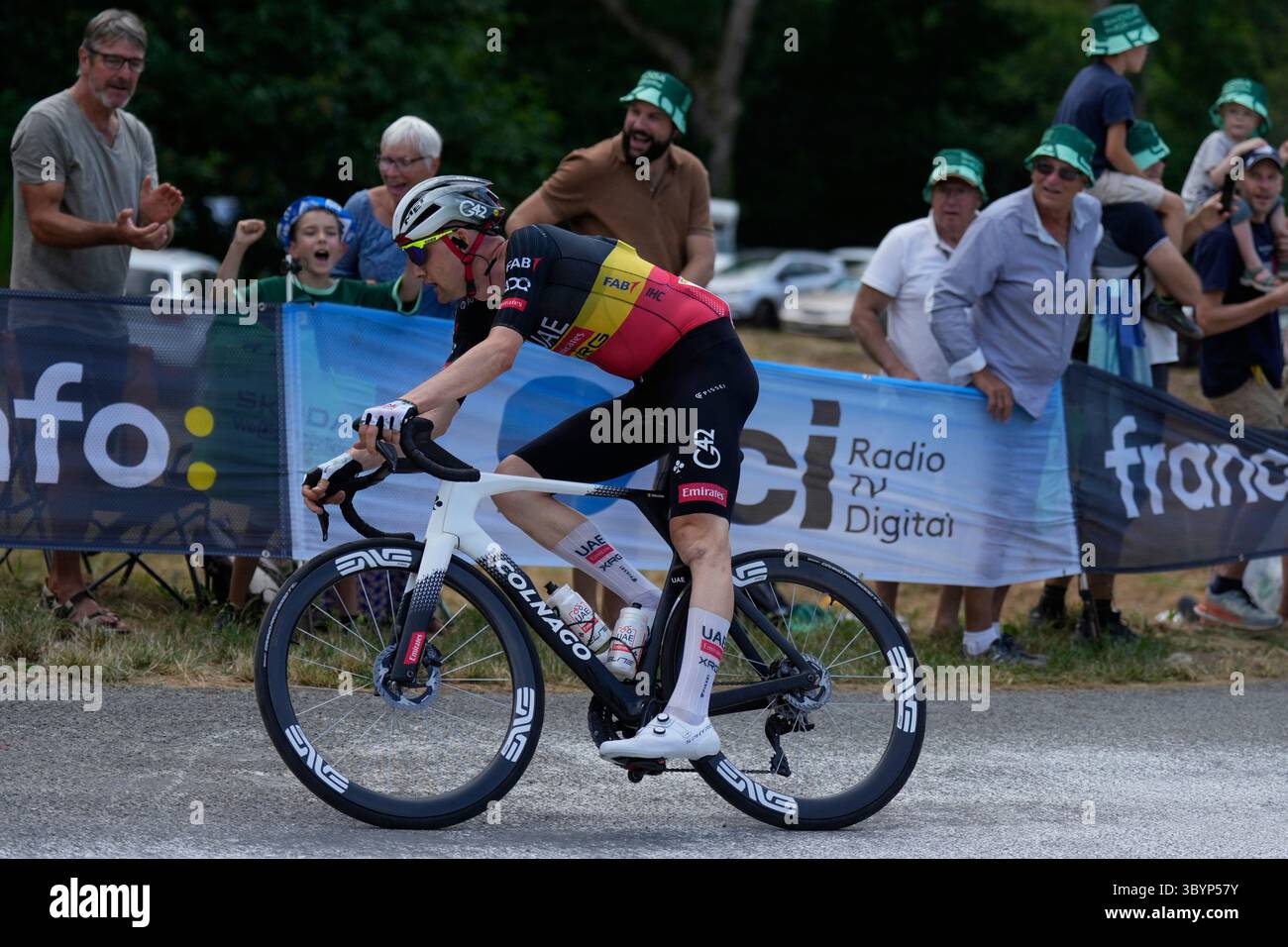 Belgium's Tim Wellens rides solo breakaway during the fifteenth stage ...