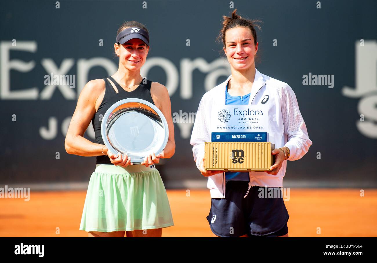 20 July 2025, Hamburg: Tennis: WTA Tour - Hamburg, women's singles, final: Bondar (Hungary ...