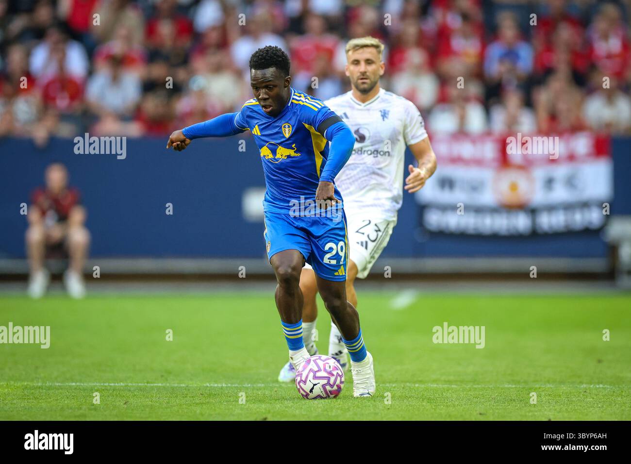 Leeds United forward Wilfried Gnonto (29) in action during the ...